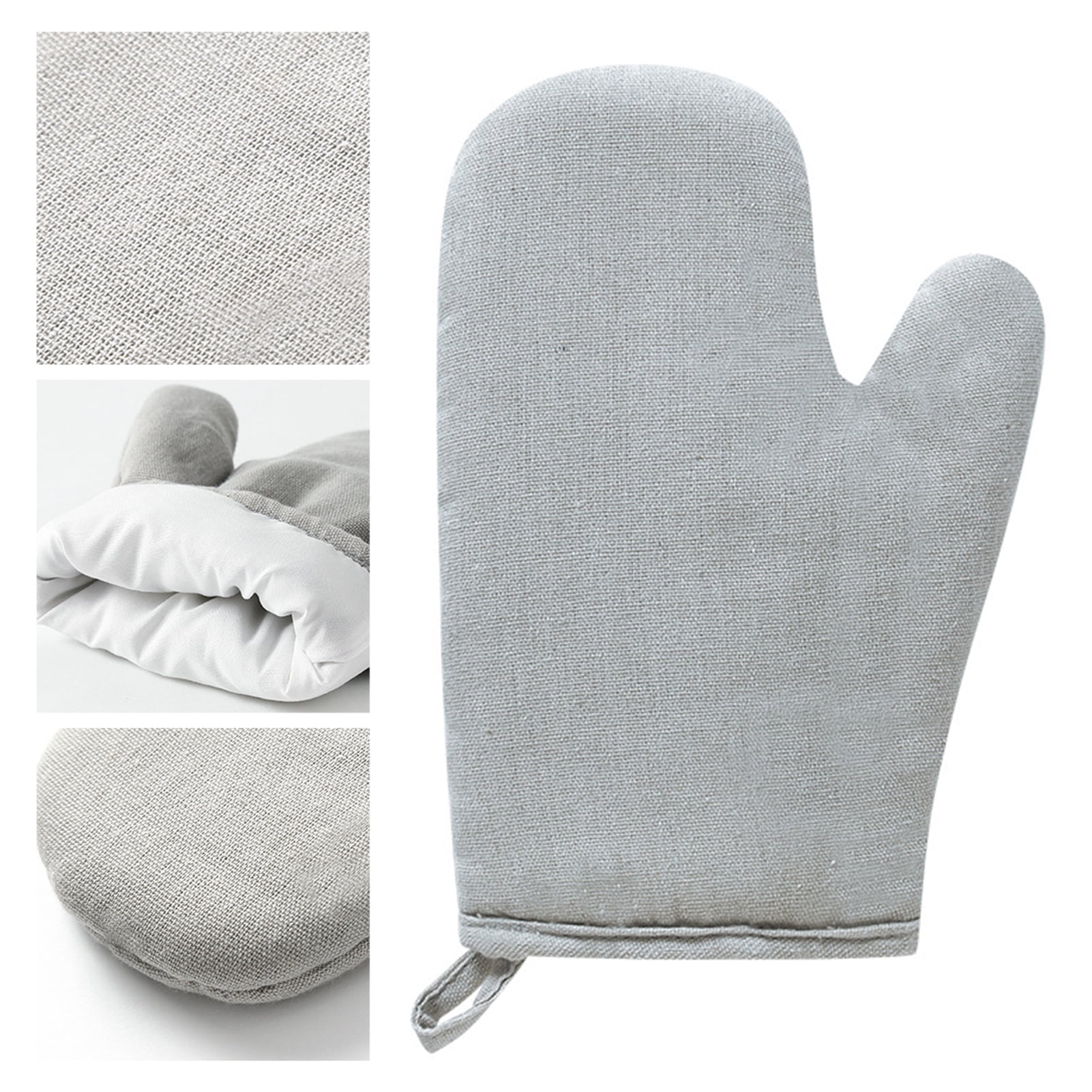 Travelwant 1Pair Heat Resistant Thick Cotton Oven Mitts, Soft Quilted ...
