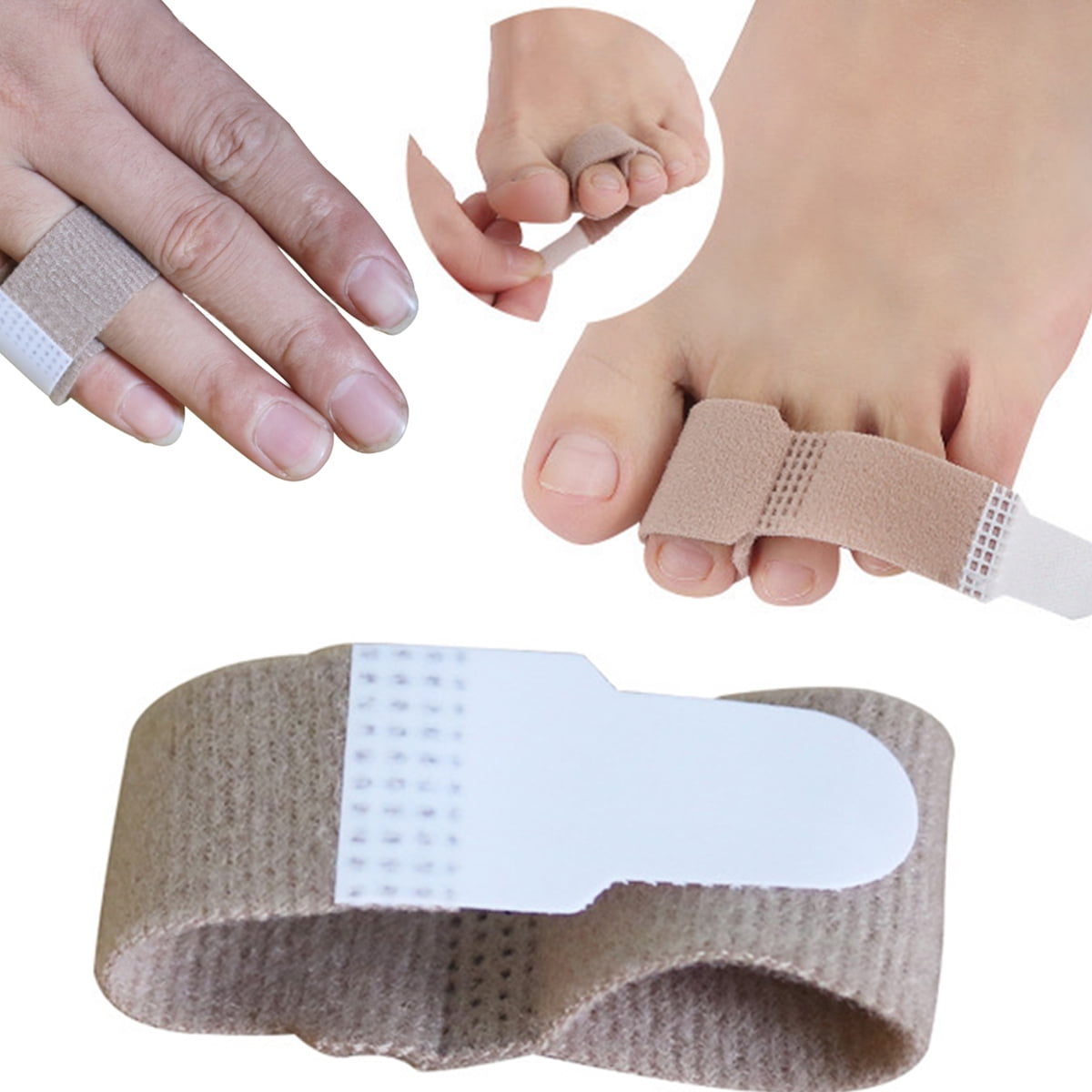 Travelwant 20Pcs Fabric Hammer Toe Wraps, Toe Bandages Brace, Toe ...