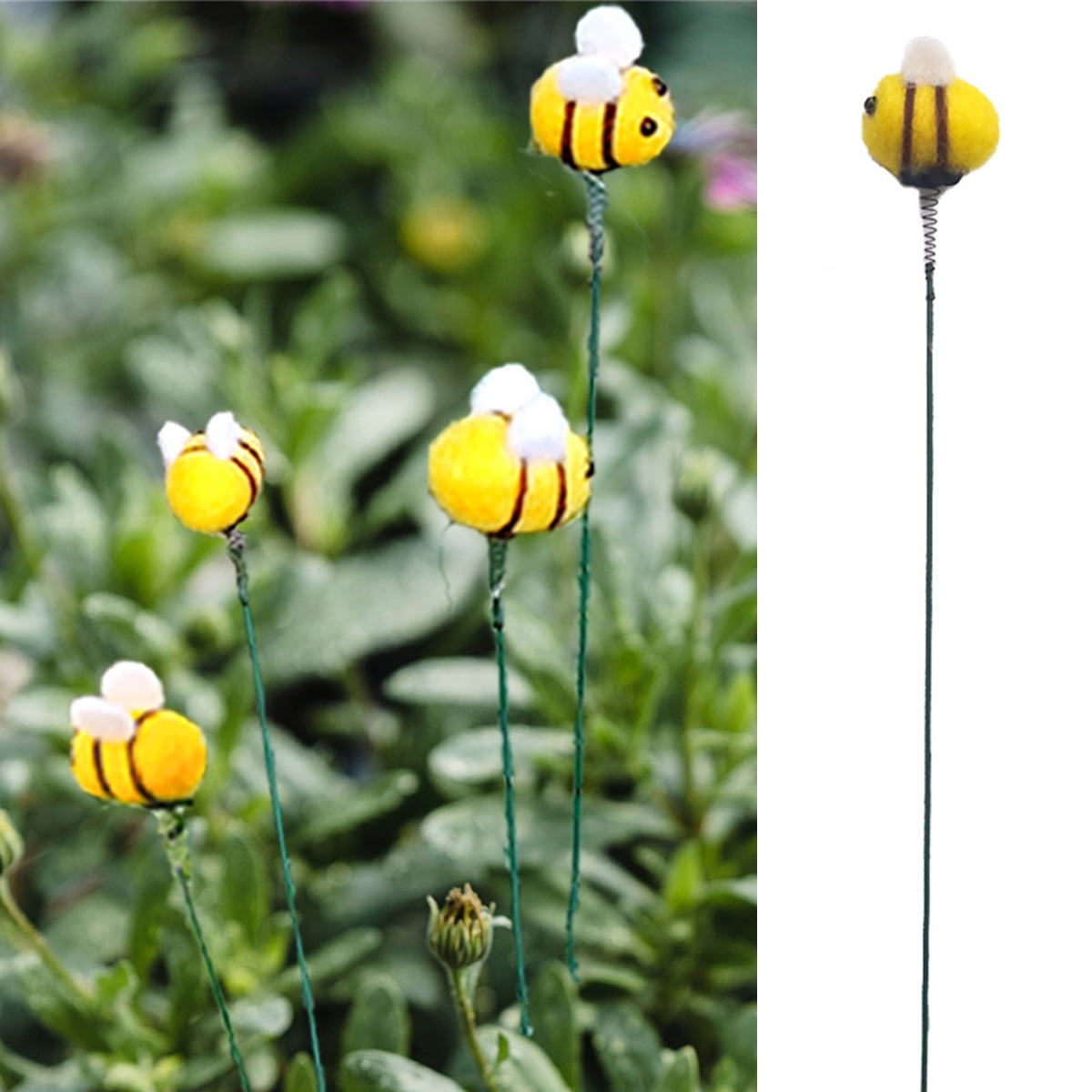 Travelwant 20Pcs/Set Bobbing Springs Bumble Bees Garden Stakes ...