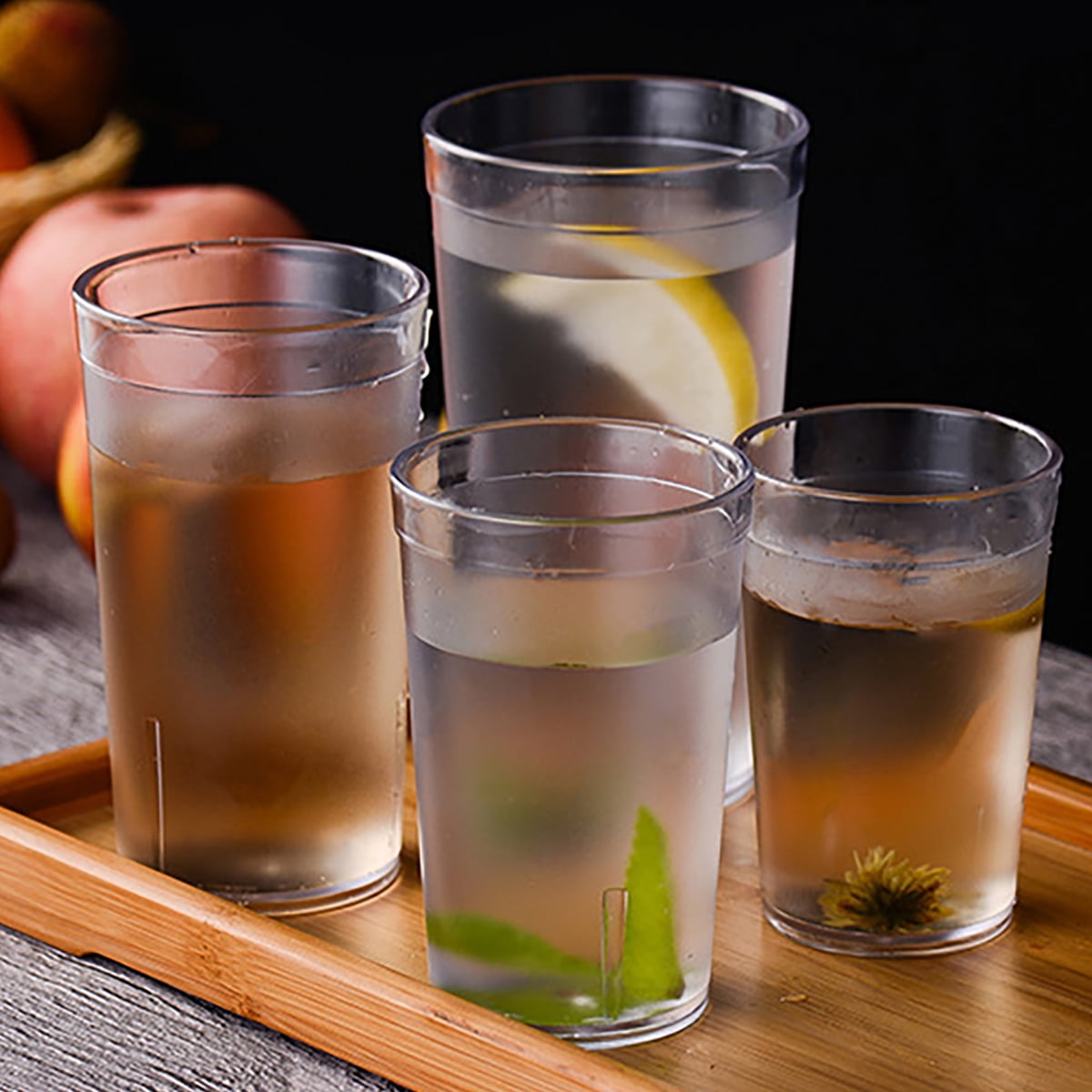 Travelwant 210/280/350/450ml Plastic Tumblers, Plastic Drinking Glasses ...