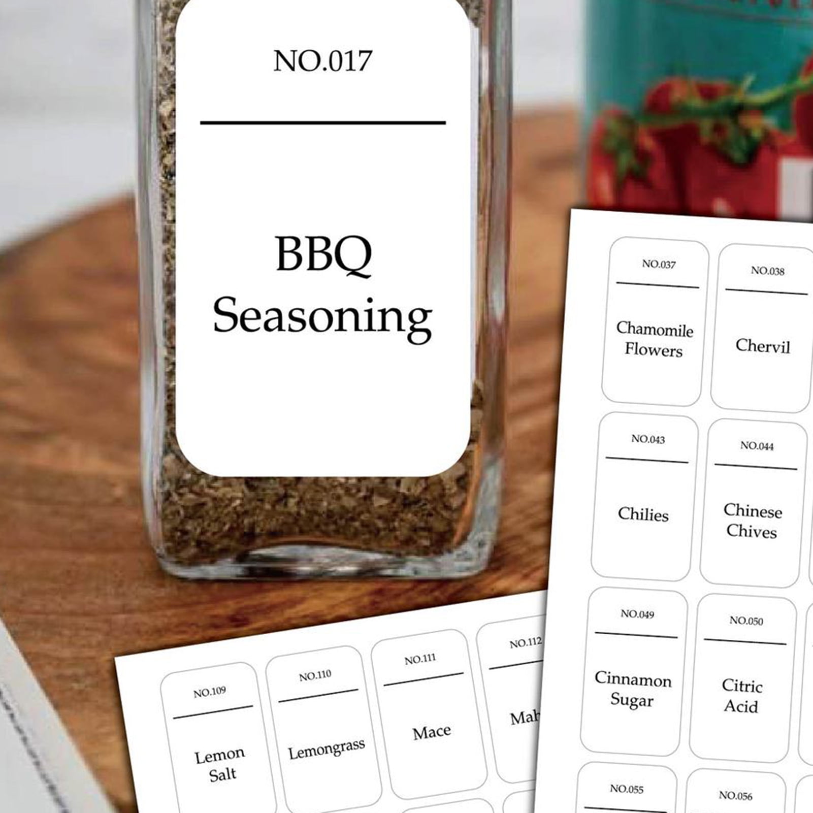 Travelwant 216Pcs Chalkboard Kitchen Spice Jar Labels, Preprinted ...