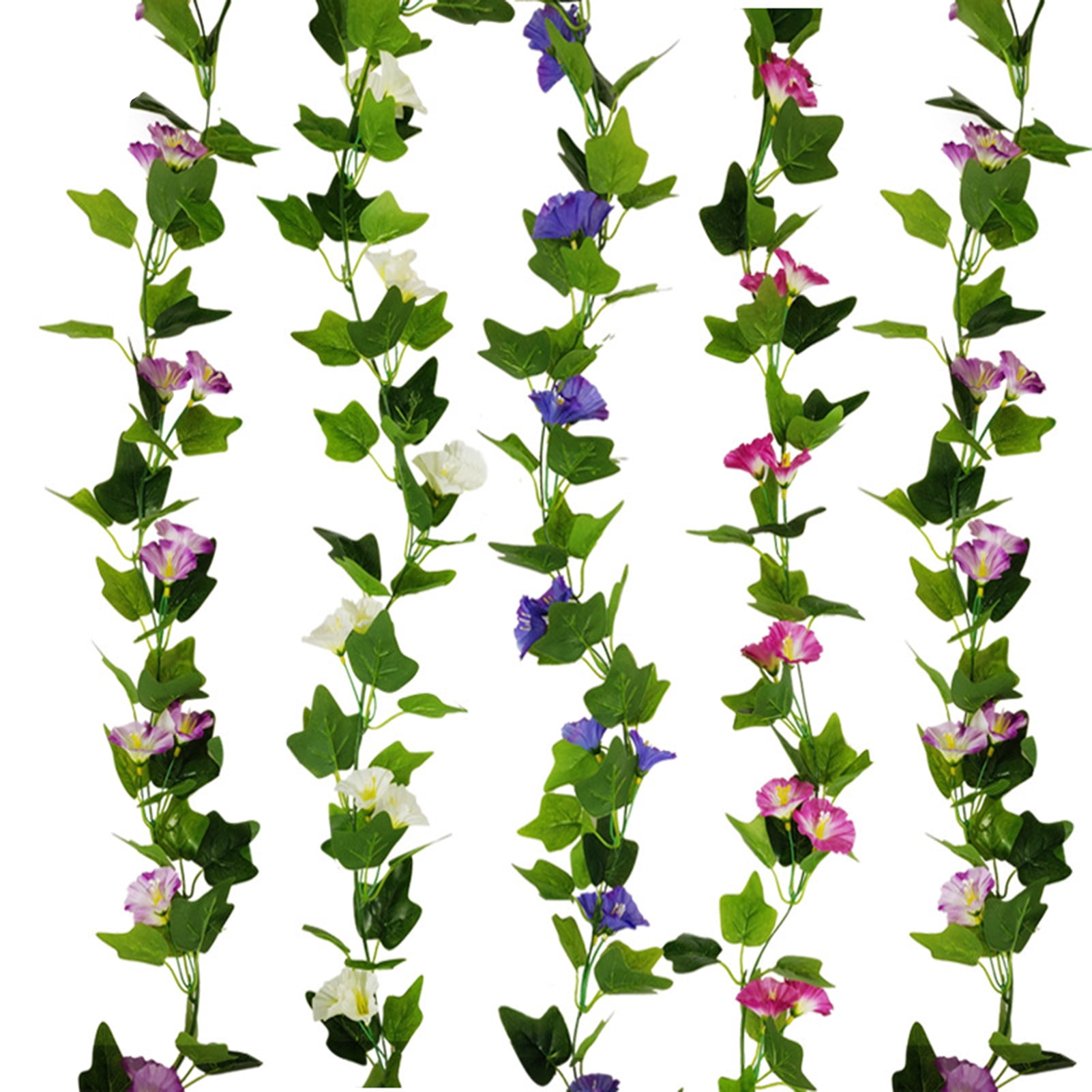 Travelwant 220cm Eucalyptus Garland with Flowers Flowers Spring ...