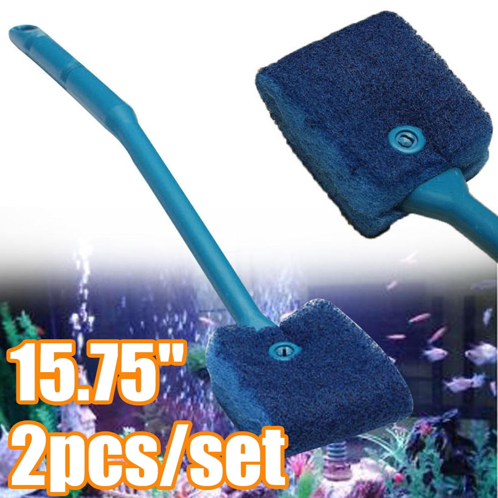 Travelwant 2Packs Aquarium Algae Scraper Double Sided Sponge Brush ...