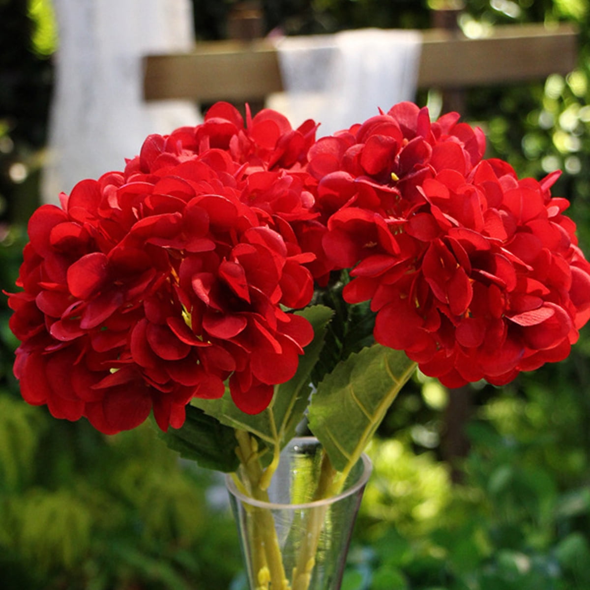 Travelwant 2Packs Hydrangea Silk Flowers Heads Full Hydrangea Flowers ...