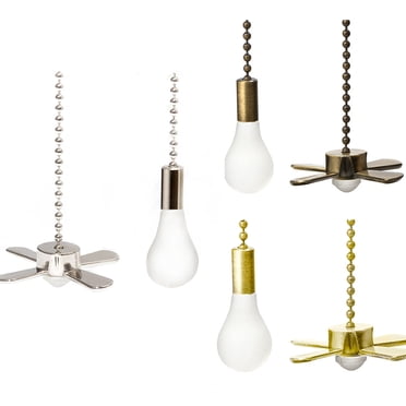 Benafini Ceiling Fan Pull Chain Beaded Ball Extension Chains with Light ...