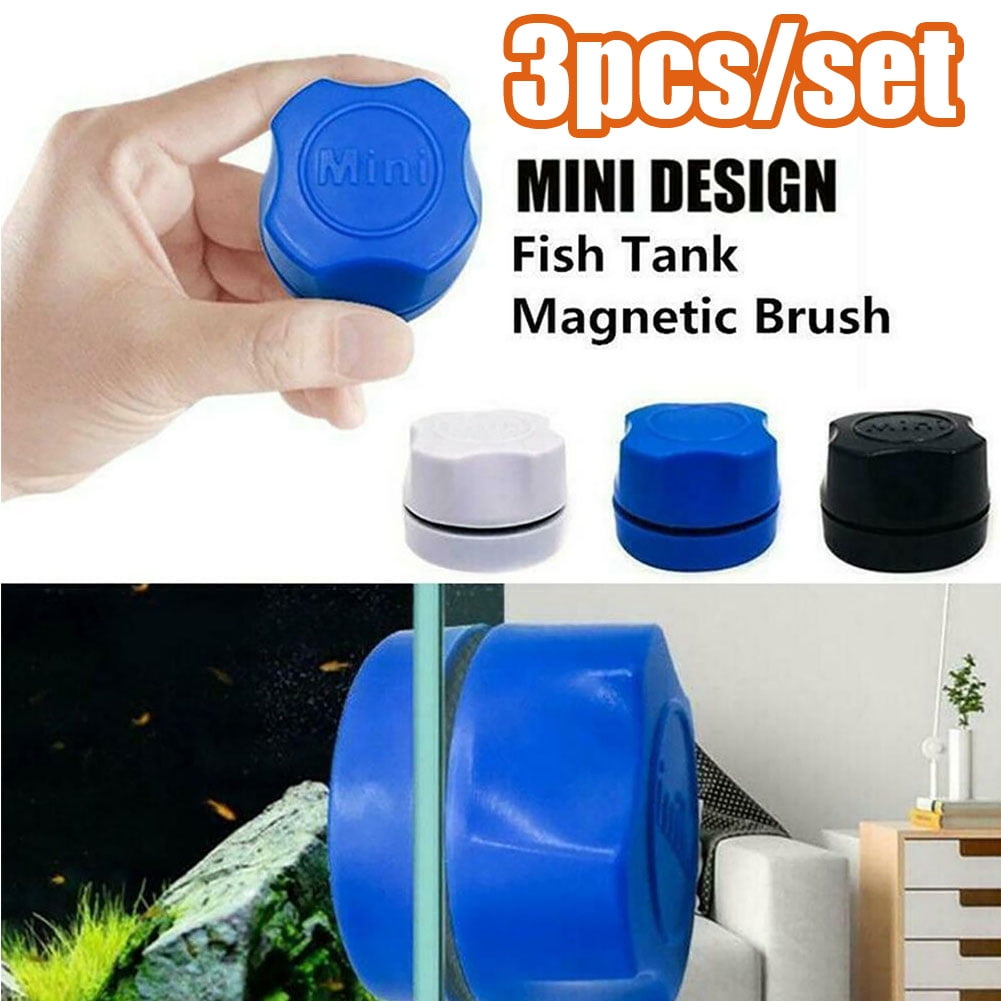 Travelwant 3 Packs Magnetic Fish Tank Aquarium Cleaner Brush, Magnet ...