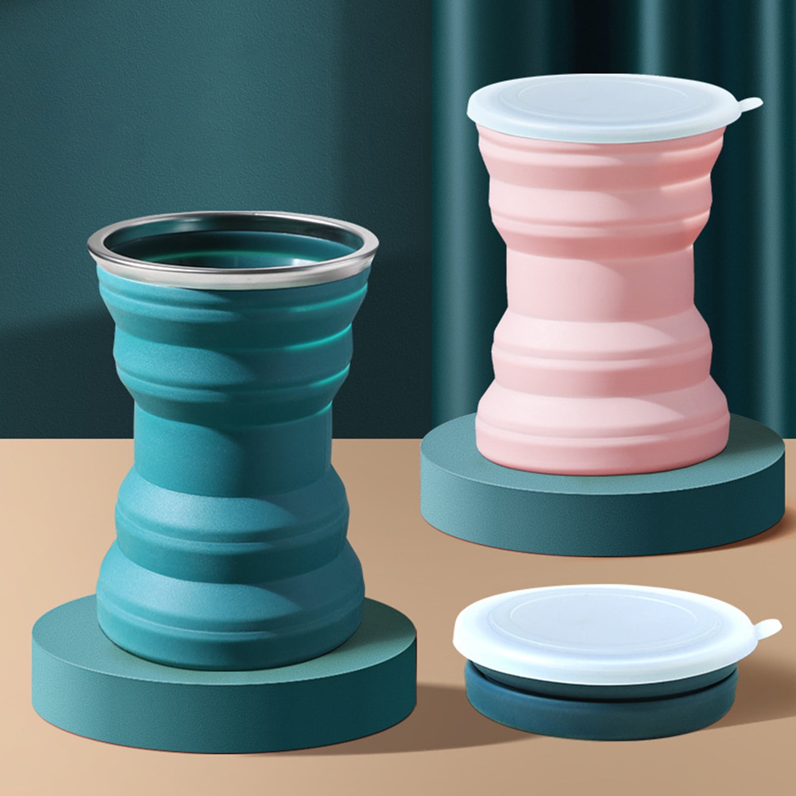 Travelwant 320ml Silicone Collapsible Travel Cup - Silicone Folding ...