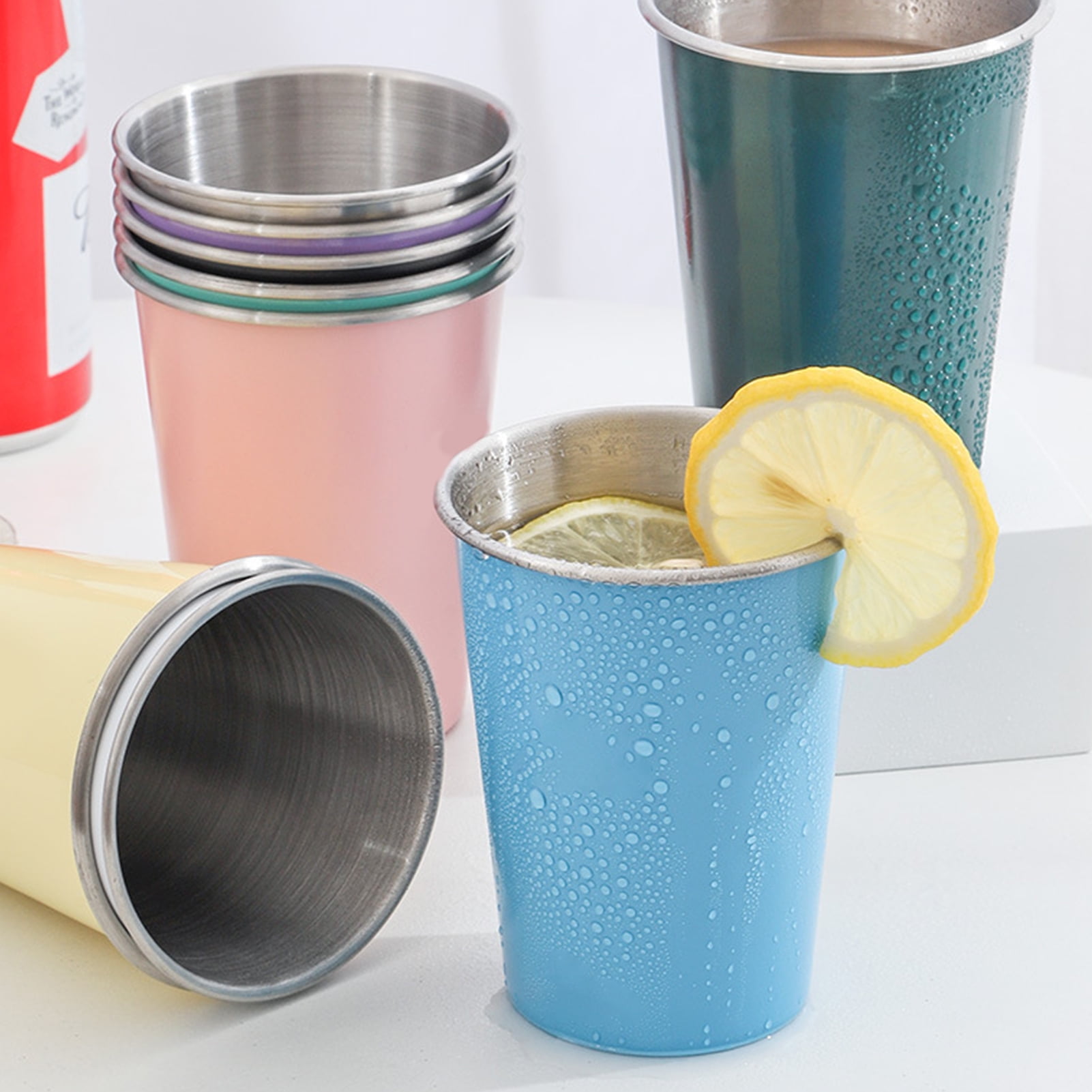 Travelwant 350/500ML Stainless Steel Cups,Insulated Metal Cups Double ...