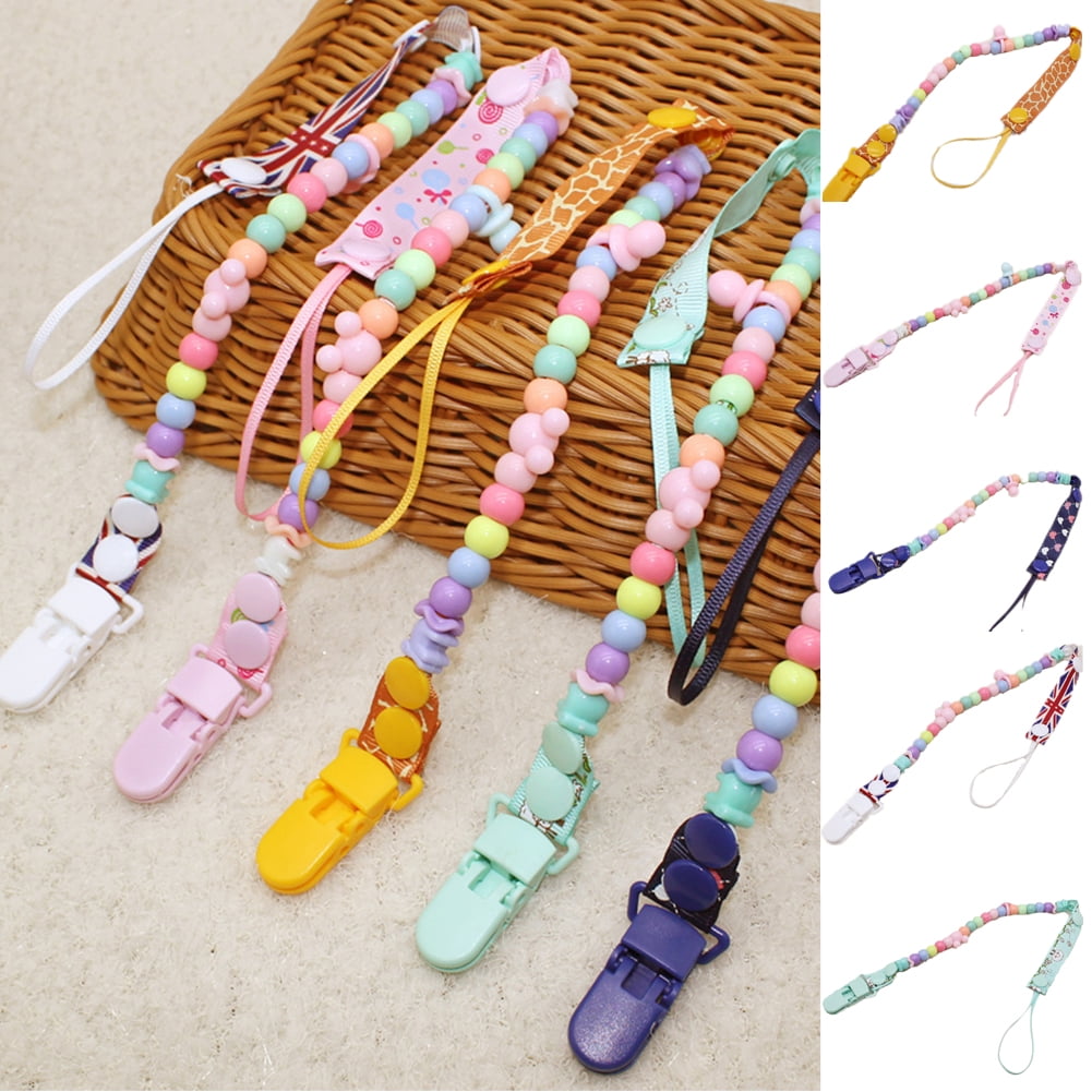 Travelwant 3Packs Baby Pacifier Clips Silicone Soother Chains Teether ...