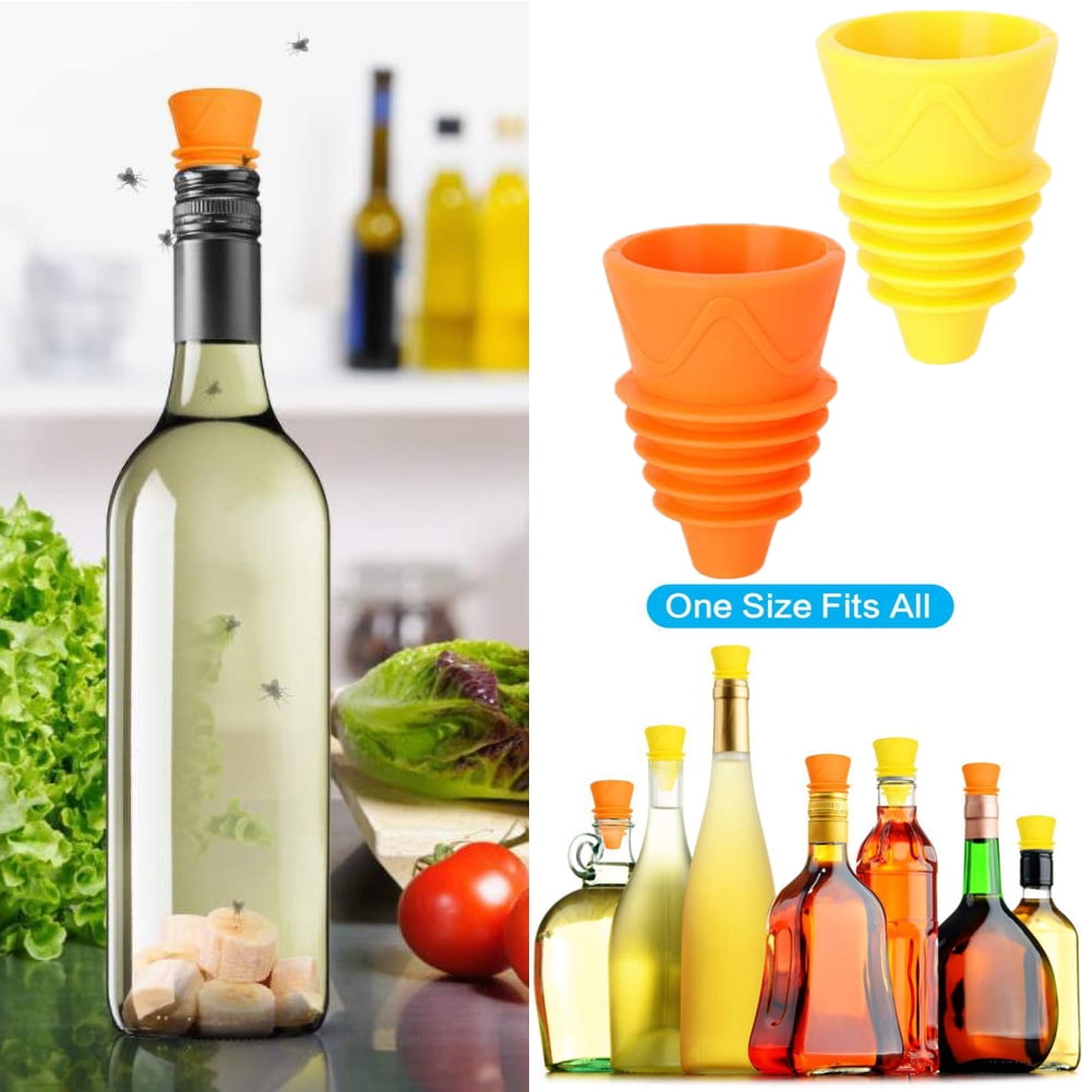 Travelwant 4/6/8Pcs Fruit Fly Bottle Top Trap, Fruit Fly Trap for ...