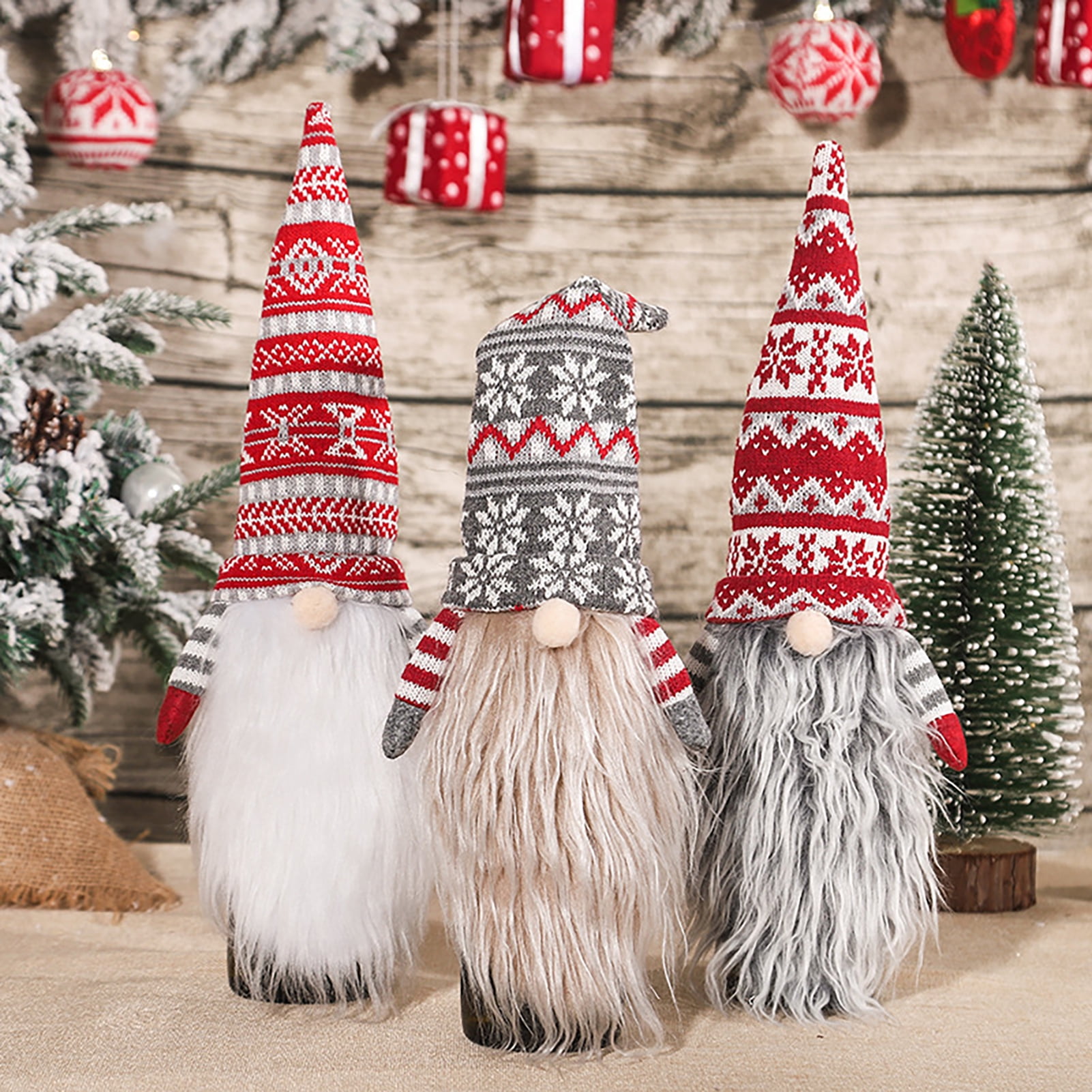 Travelwant 4Packs Gnome Wine Bottle Covers, Handmade Tomte Swedish ...