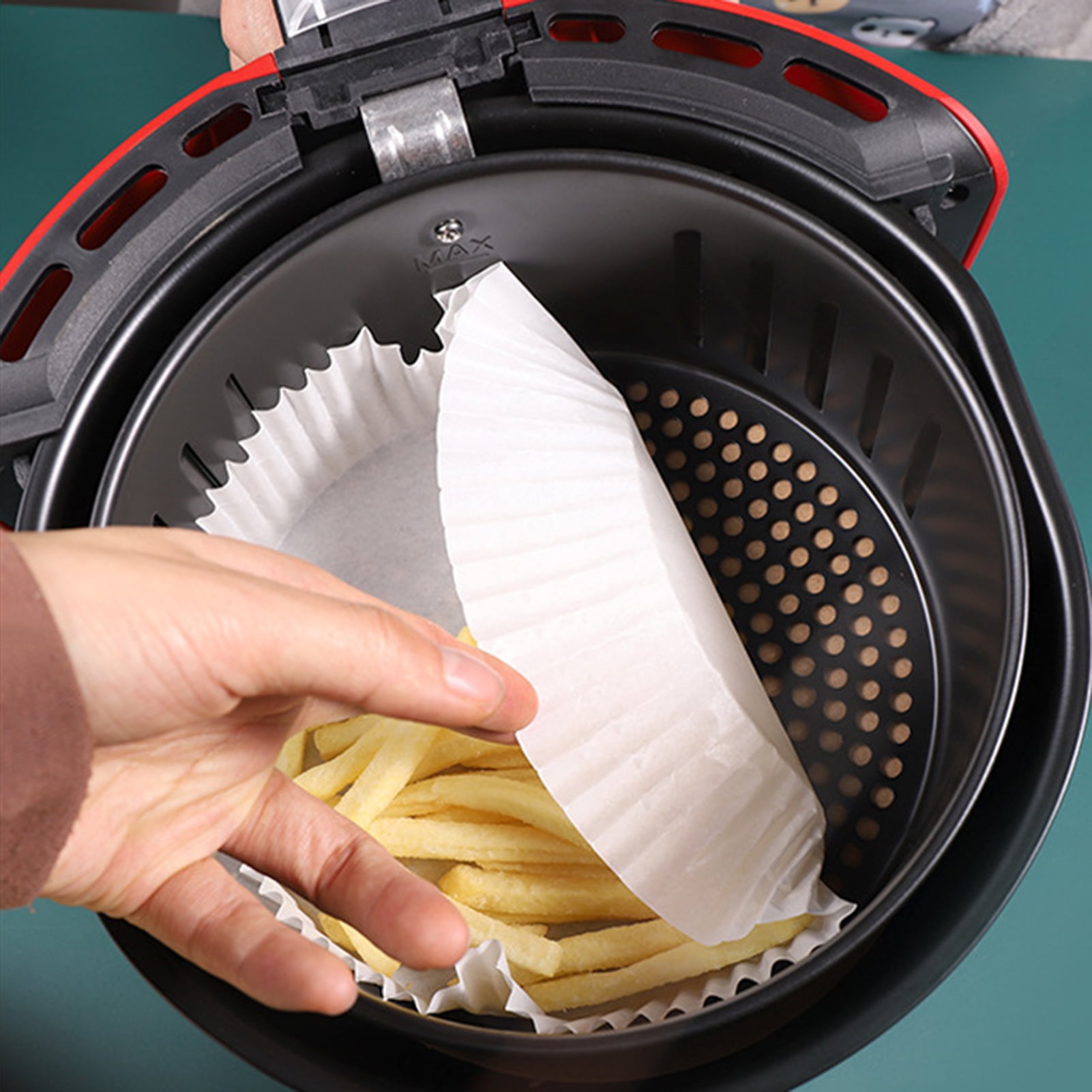 Travelwant 50Pcs/Set Air Fryer Disposable Paper Liner Round Non-Stick ...