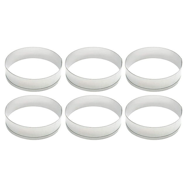 Travelwant 6/12Pcs Baking Rings,English Muffin Rings Crumpet Rings ...