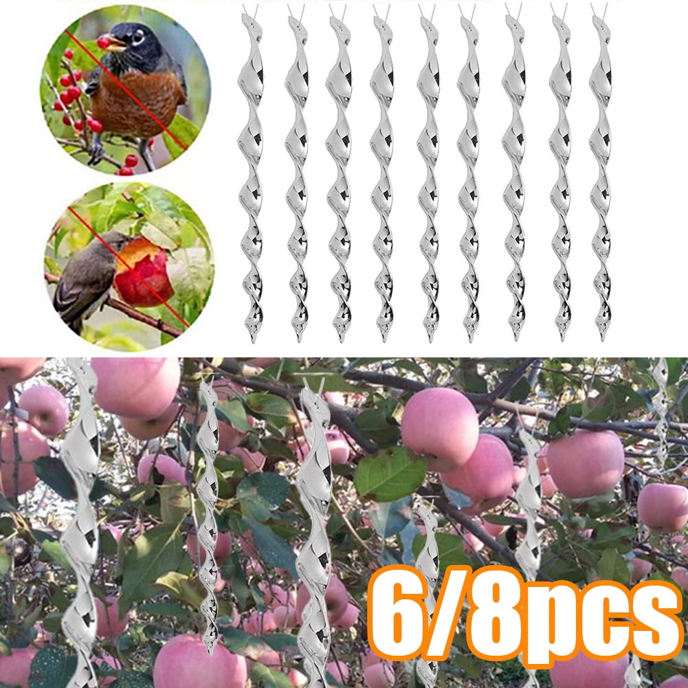 Travelwant 6/8Pcs Bird Repellent Reflective Scare Rods,Ornamental ...