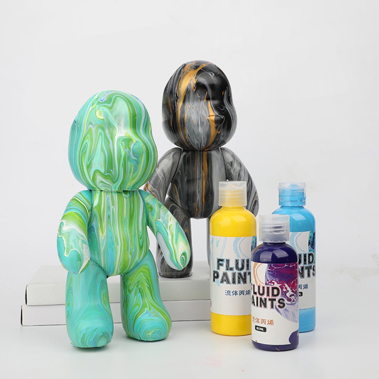 Travelwant 60ml Metallic Acrylic Pouring Paint - Pre-Mixed High Flow ...