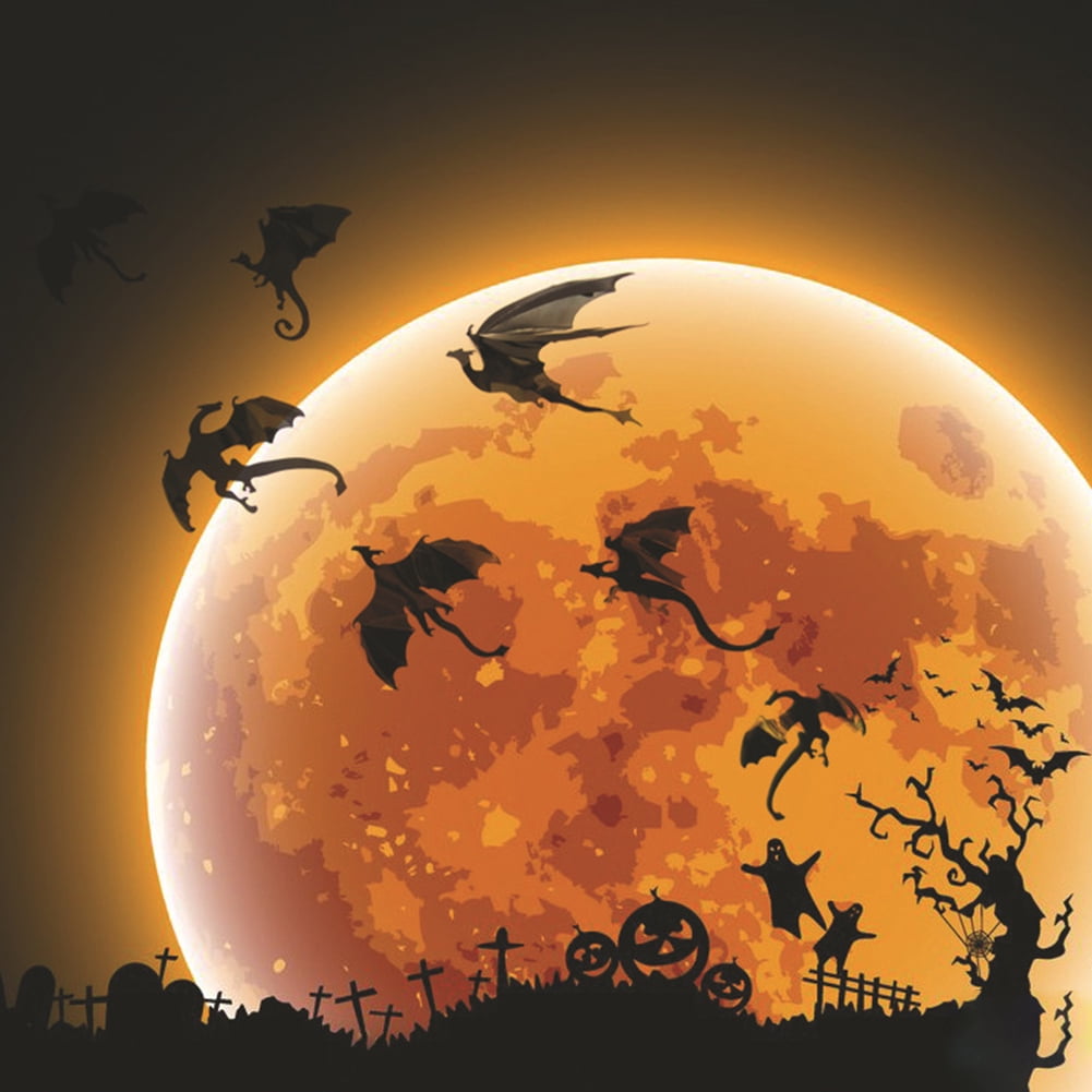 Travelwant 7Pcs Halloween Fantasy Decor 3D Dragon Wall Sticker ...