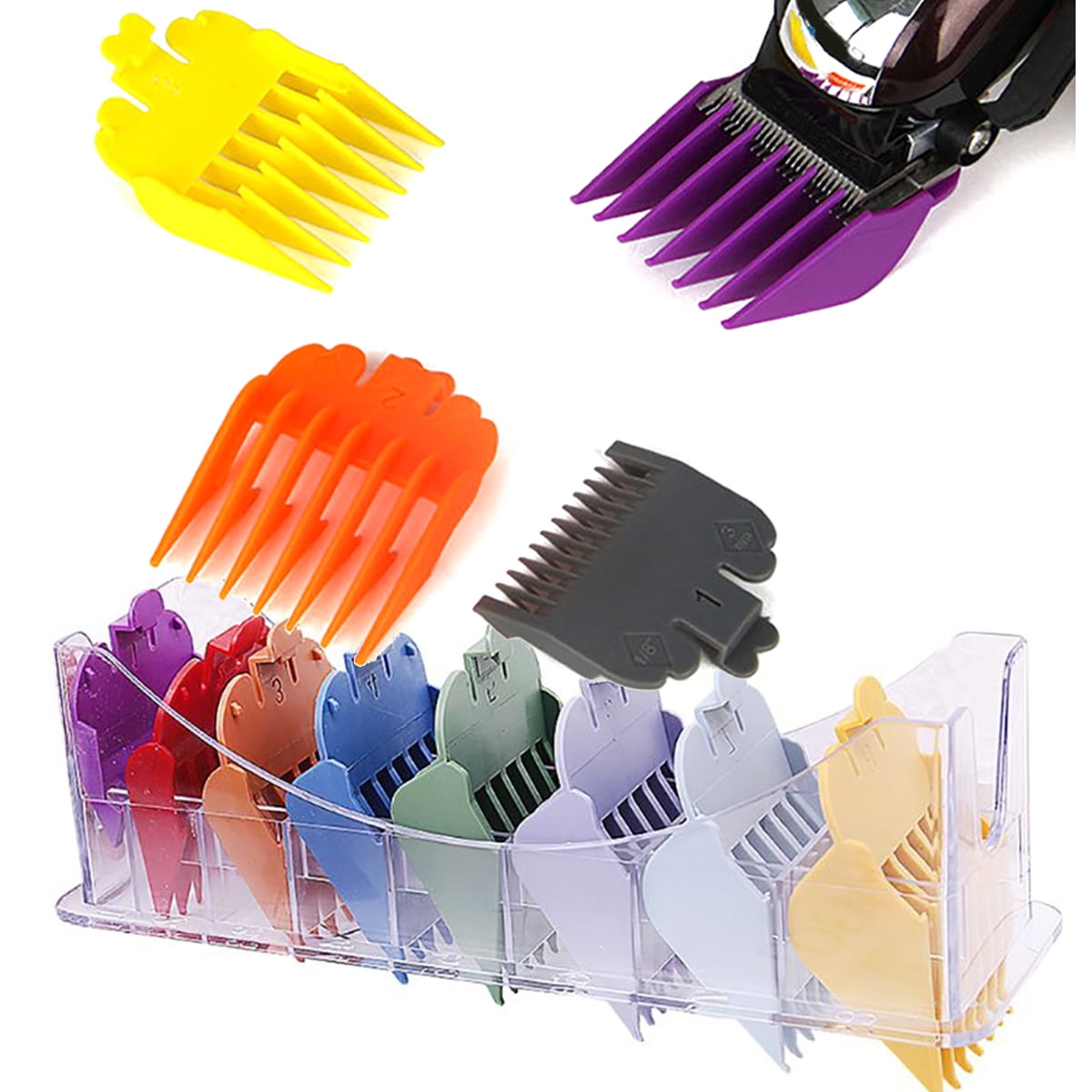 Travelwant 8Pcs 3-25mm Professional Hair Trimmer/Clipper Guard Combs ...