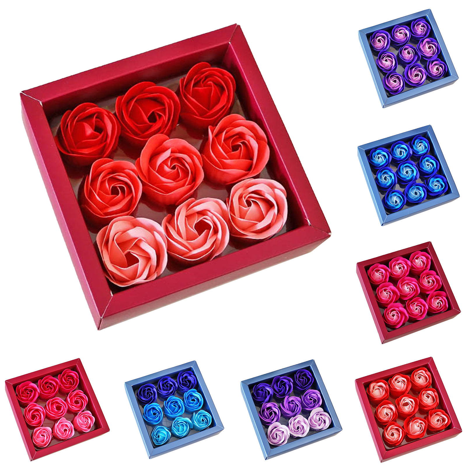 Travelwant 9Pcs Floral Scented Bath Soap Rose Flower Petals, Plant ...