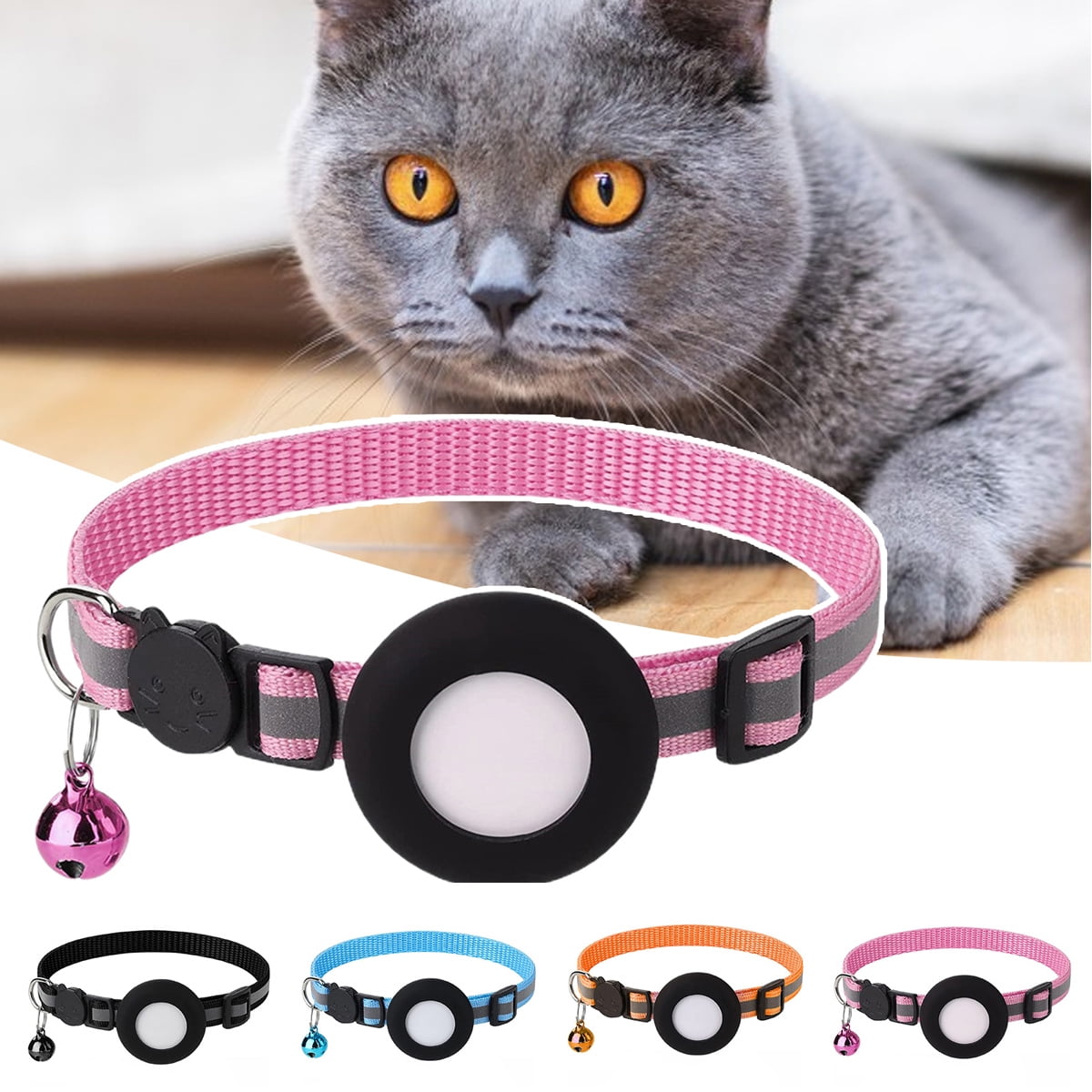 Travelwant Airtag Cat Collar, Air tag Cat Collar with Bell and Safety ...
