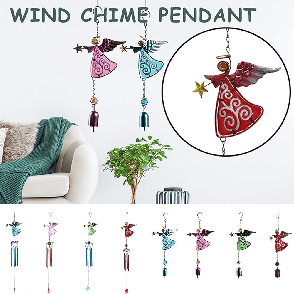Travelwant Angel Wind Chimes - Fairy Garden Decor Wind Bells Indoor and ...
