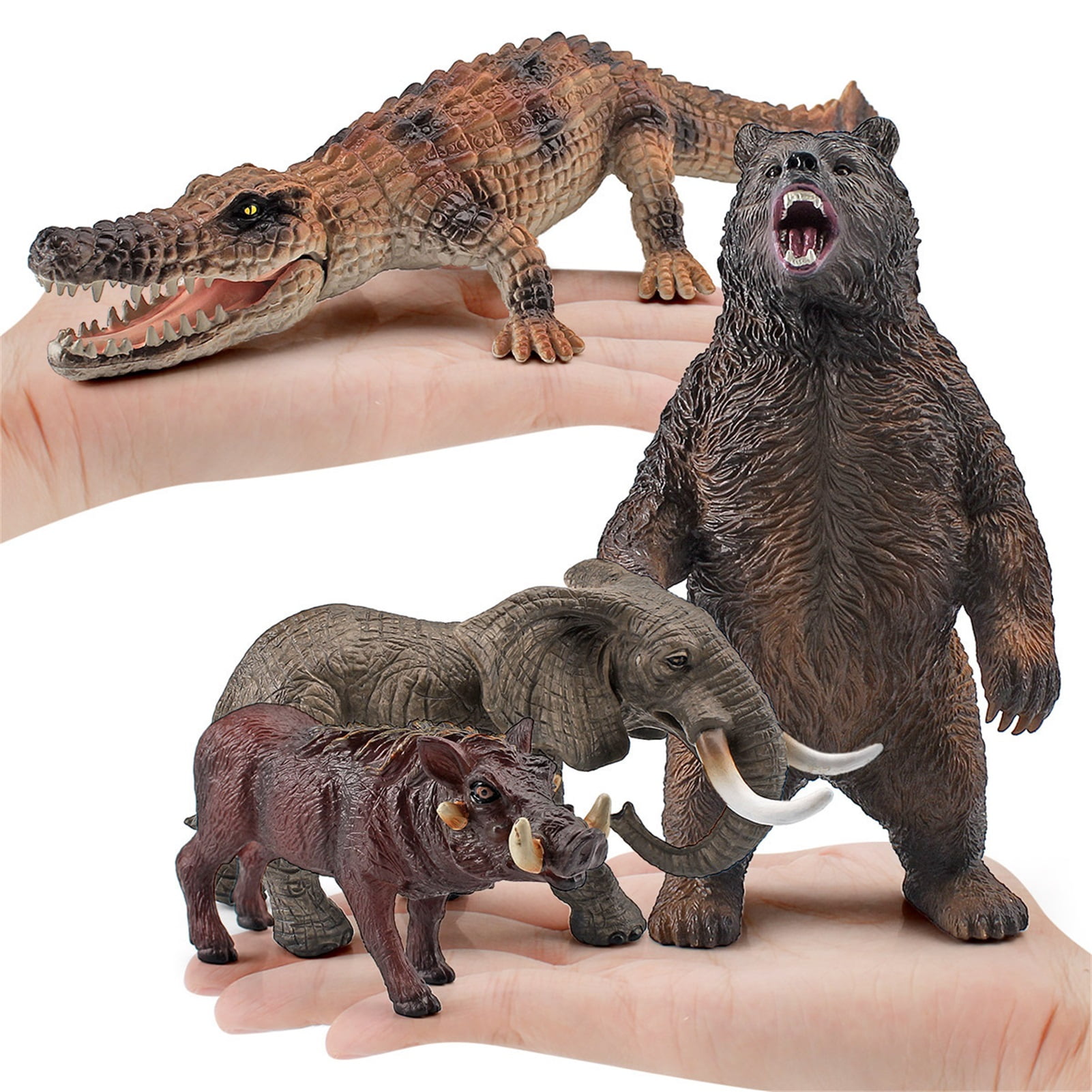 Travelwant Animals Figures Toys, Realistic Jumbo Wild Zoo Animals ...