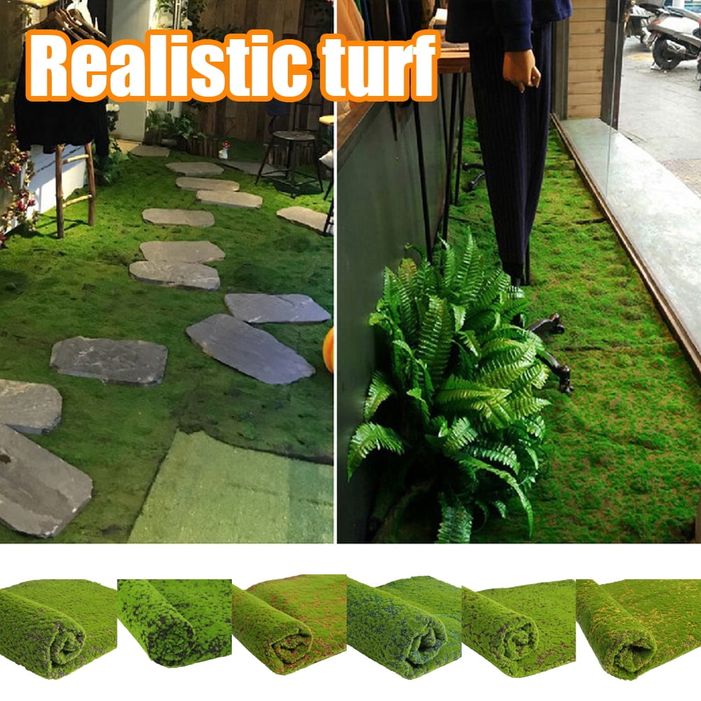 Travelwant Artificial Grass Rug Fake Moss Grass Turf DIY Synthetic Turf ...