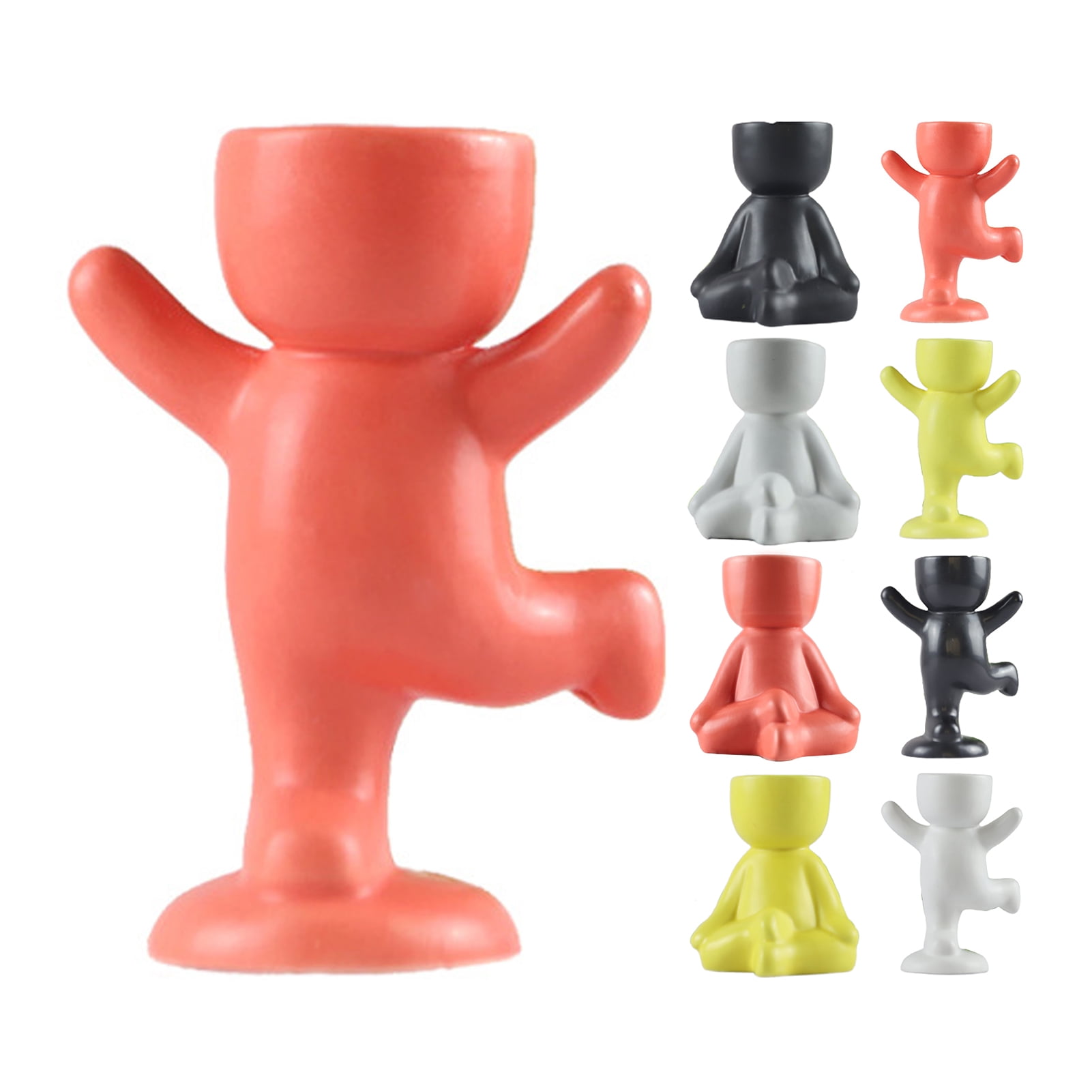 Travelwant Ceramic Succulent Plant Pot Creative Human Shaped Small ...