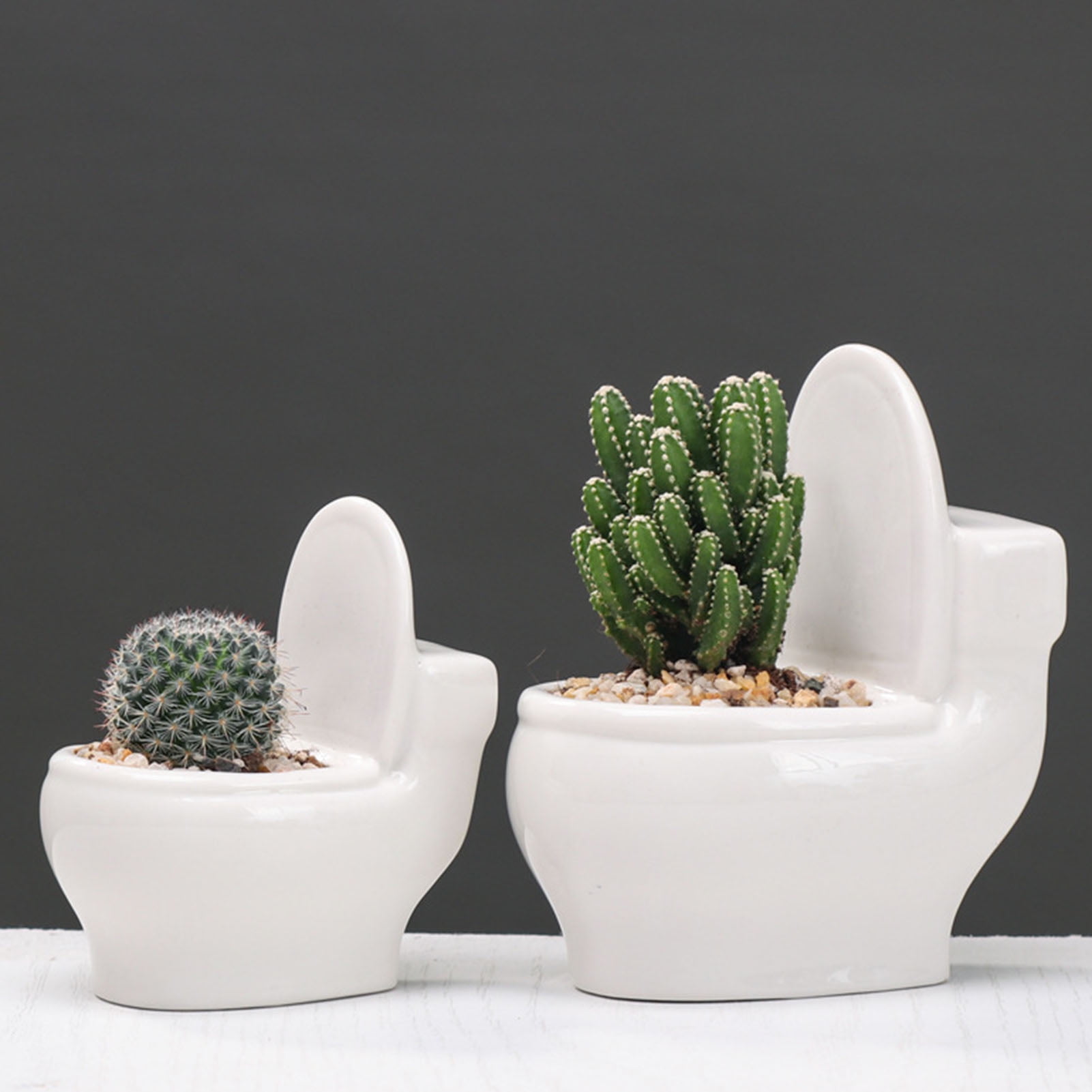 Travelwant Ceramic Toilet Plant Pot/Bonsai Pot/Flower Pot/Succulent ...