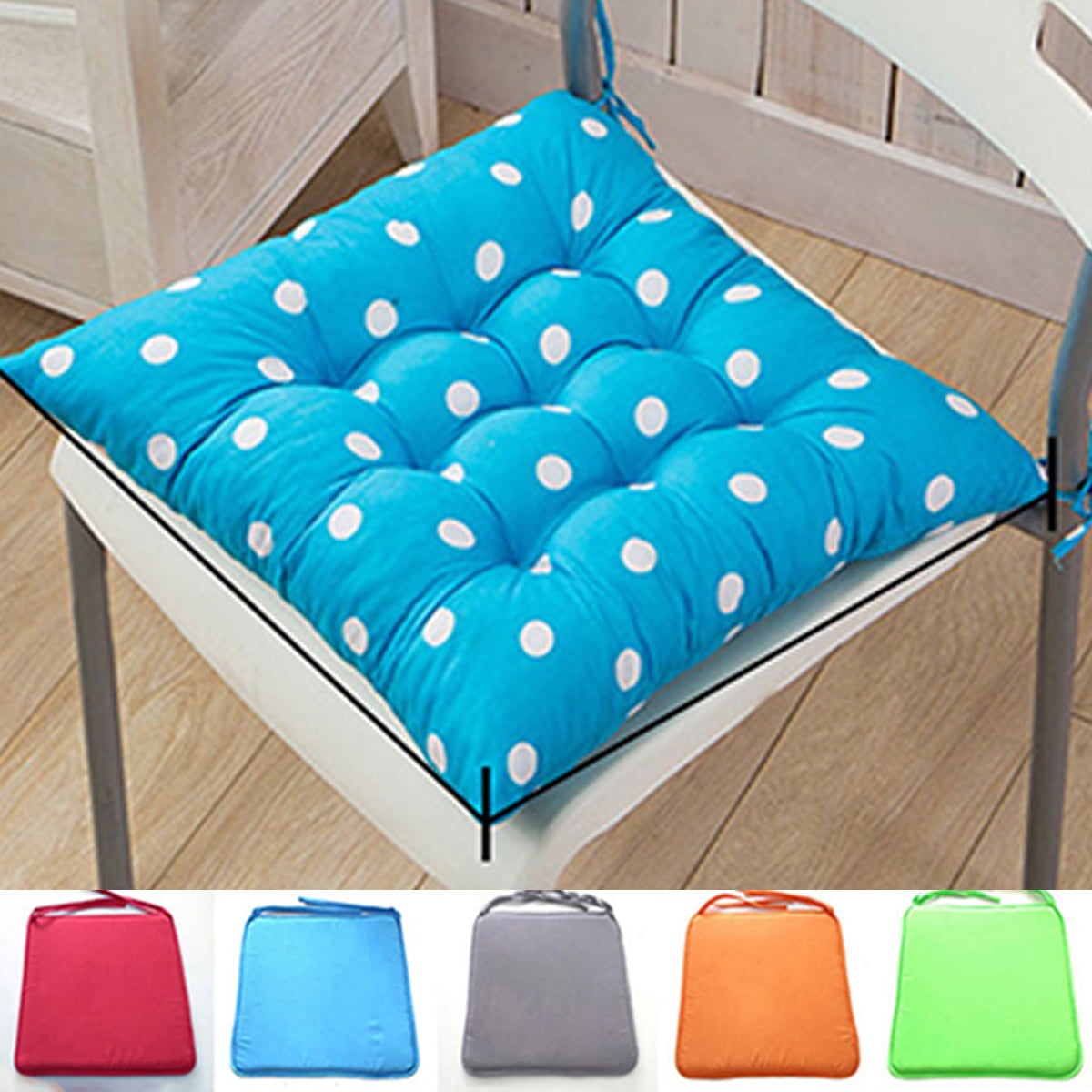 Travelwant Chair Cushion with Ties for Dining Chairs Non Slip Kitchen ...