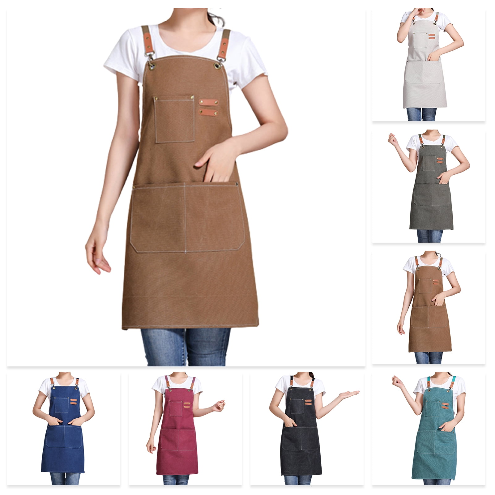 Travelwant Chef Apron-Cross Back Apron for Men Women with Adjustable ...