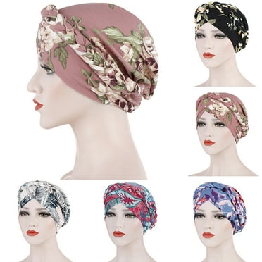 Chuancc Pre-Tied Turban Headwear Ladies Ethnic Hat Scarf For Women Head ...