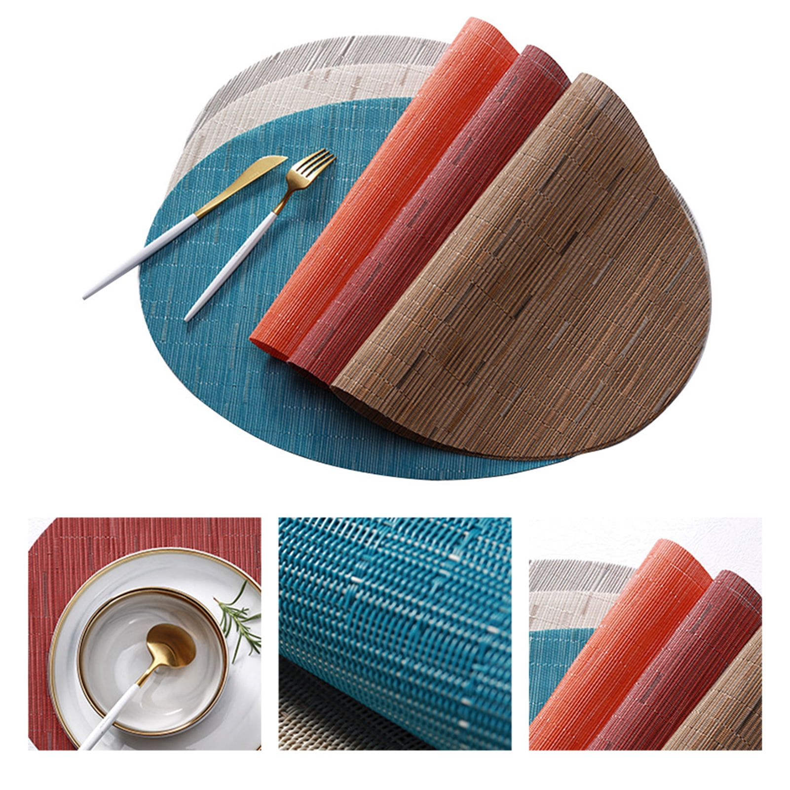 Travelwant Cloth Placemats Linen Type Fabric Placemats Machine Washable ...