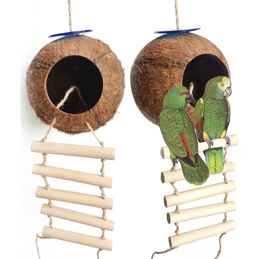 Travelwant Coconut Hide with Ladder, Natural Coconut Fiber Hanging ...
