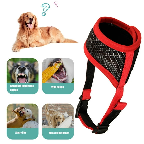 Dog Muzzle,Soft Nylon Muzzle Anti Biting Barking Chewing,Air Mesh ...