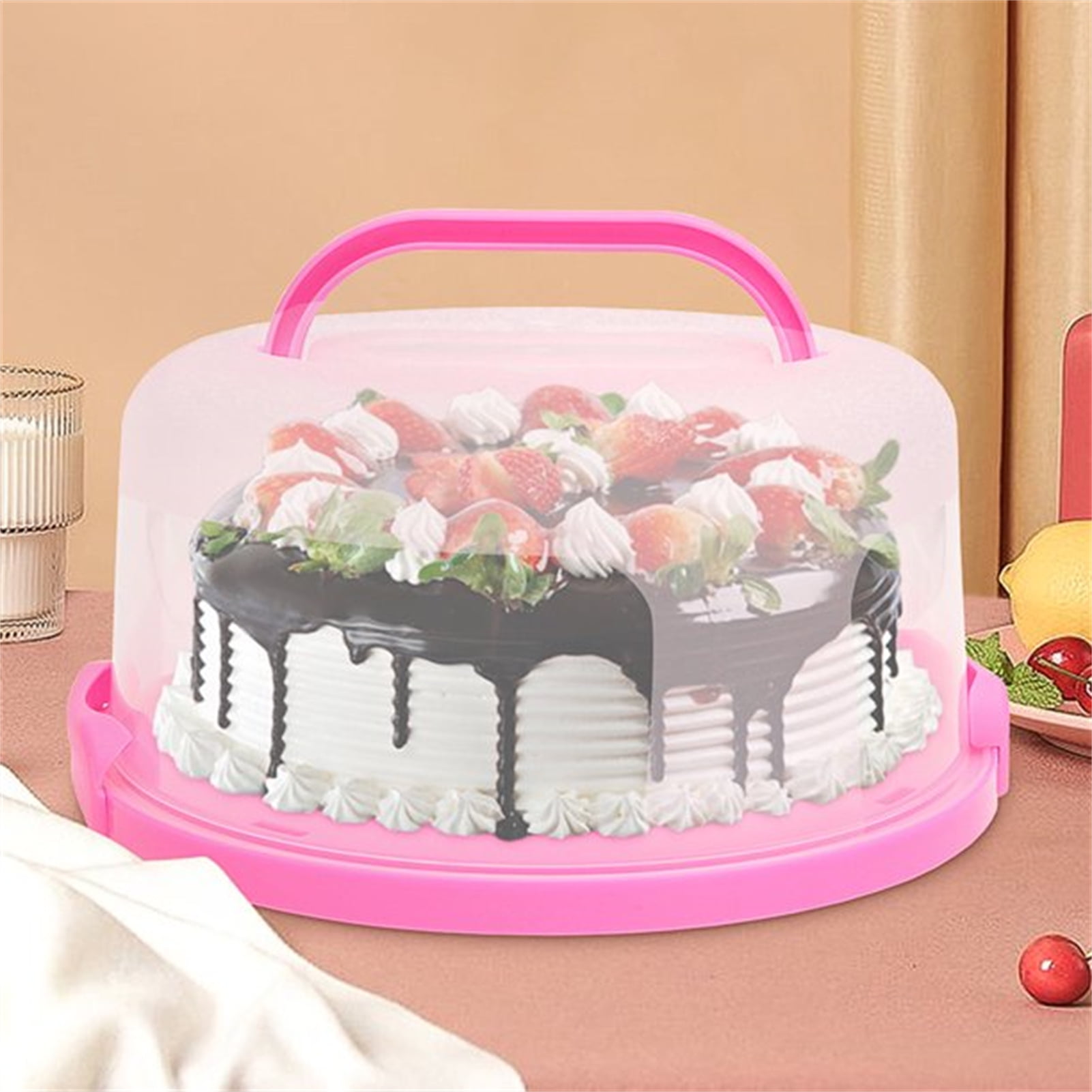 Travelwant Elements Round Cake Carrier for Cake Portable Cake Stands ...