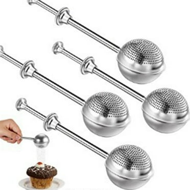 Retractable Stainless Steel Flour Duster- Food Grade, One-Handed ...