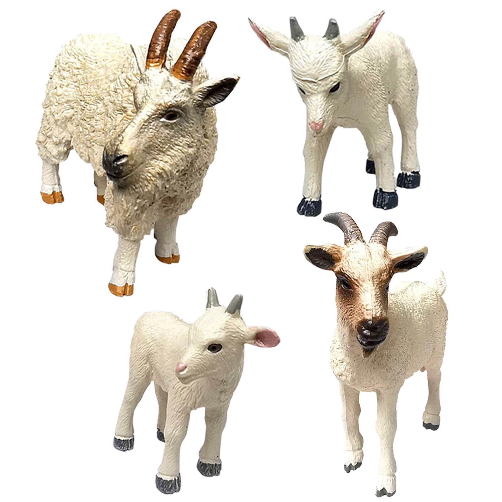 Travelwant Miniature Goat Figures, Woodland Creatures Toys, Kids ...