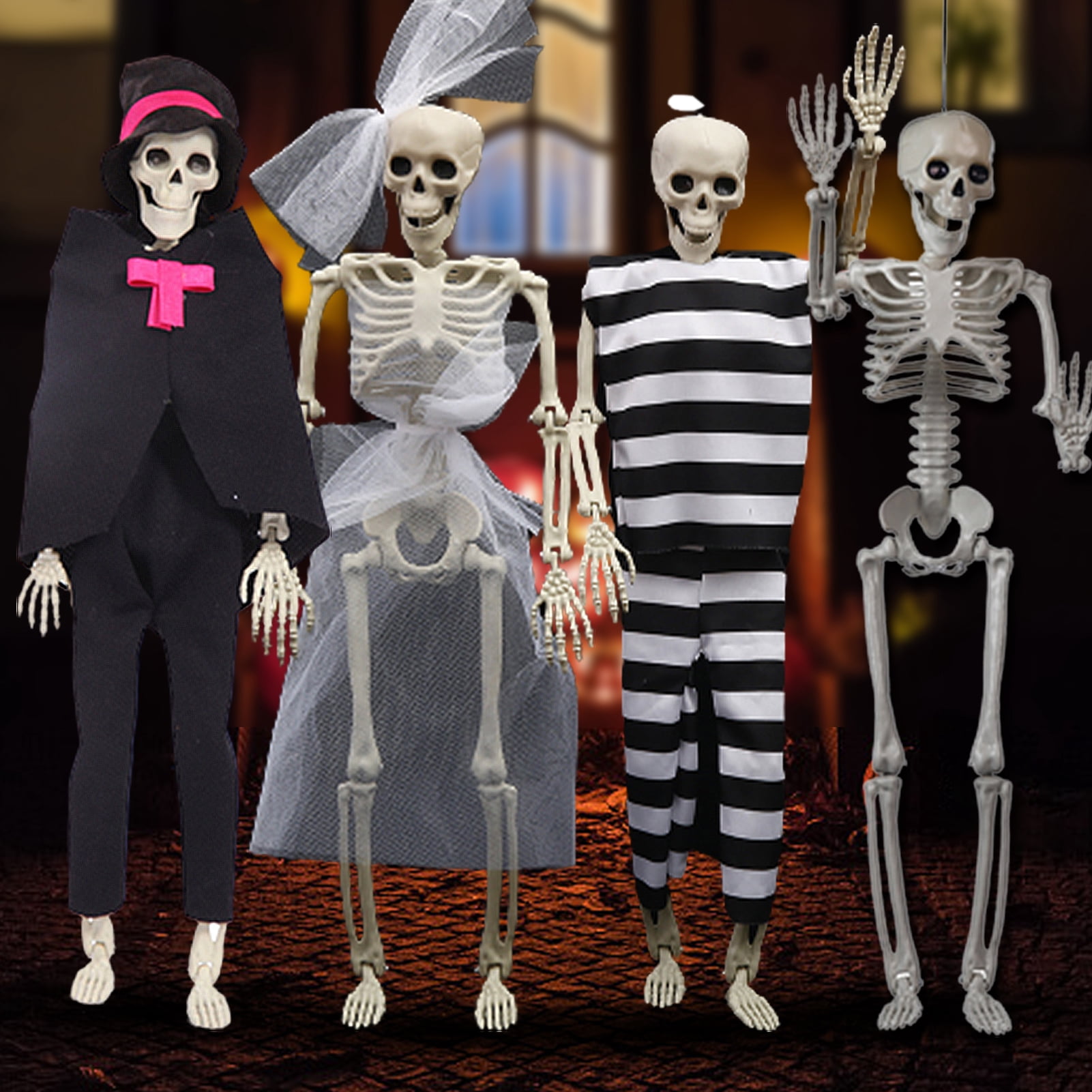 Travelwant Full Body Adjustable Halloween Skeleton, Poseable Joint ...