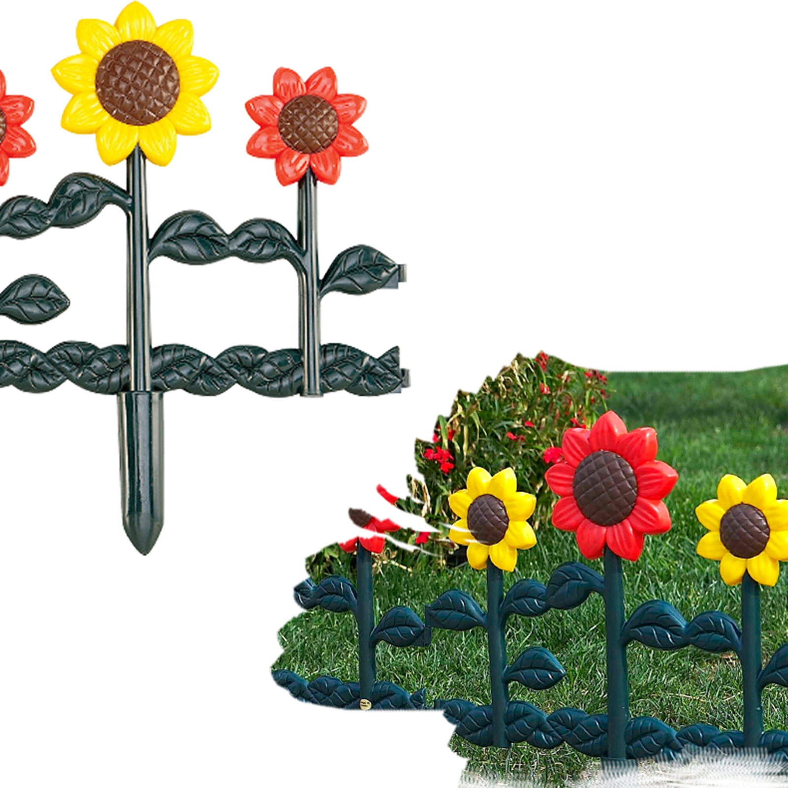 Travelwant Garden Fence Outdoor Rustproof Landscape Wrought Iron Wire ...