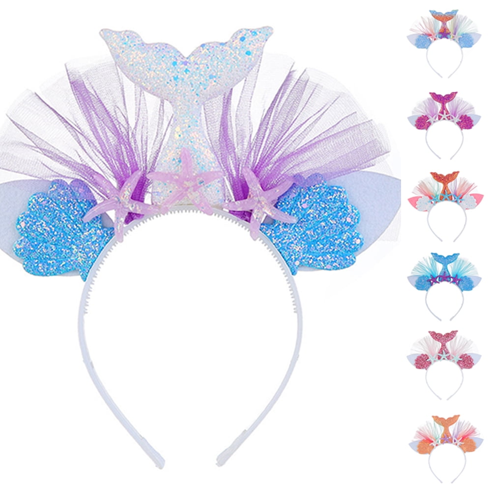 Travelwant Glitter Mermaid Girls Headbands Headbands for Girls Sequins ...