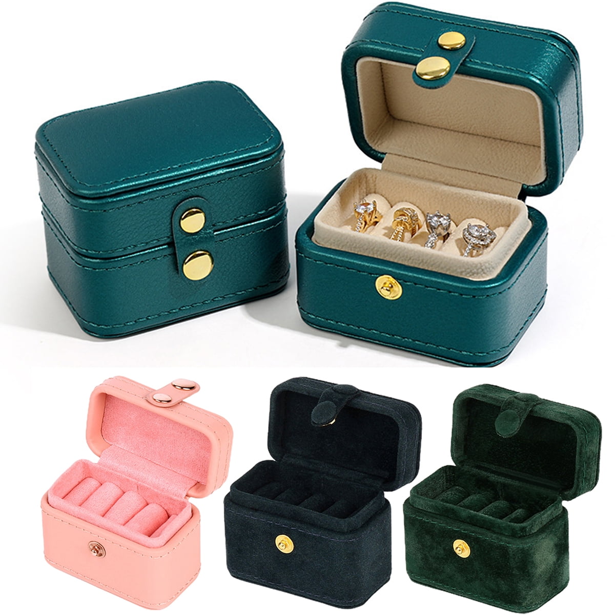 Travelwant Gorgeous Ring Box Premium Leather Ring Gift Box for Wedding ...