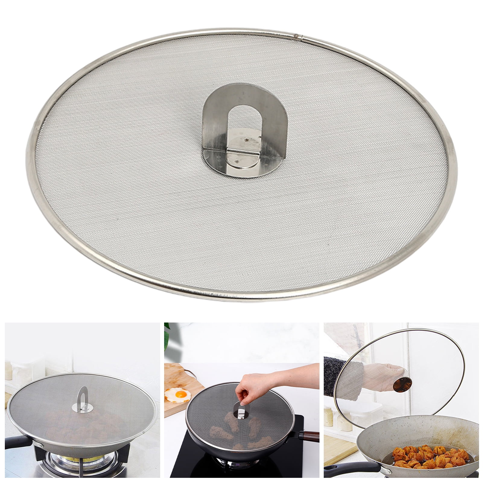 Travelwant Grease Splatter Screen for Frying Pan with Fold Flat Knob ...