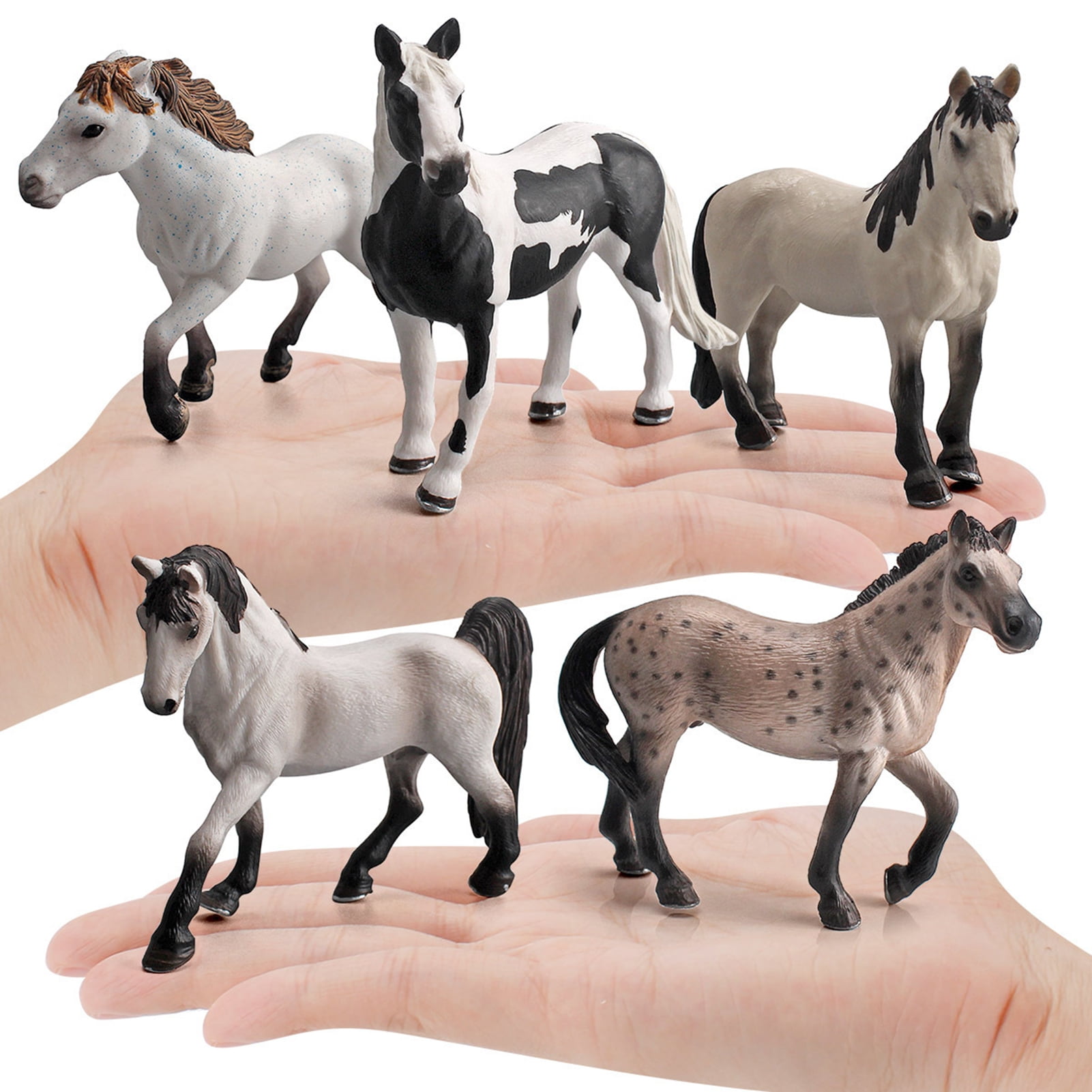 Travelwant Horse Farm Animal Figures Model Figurines Family Party ...