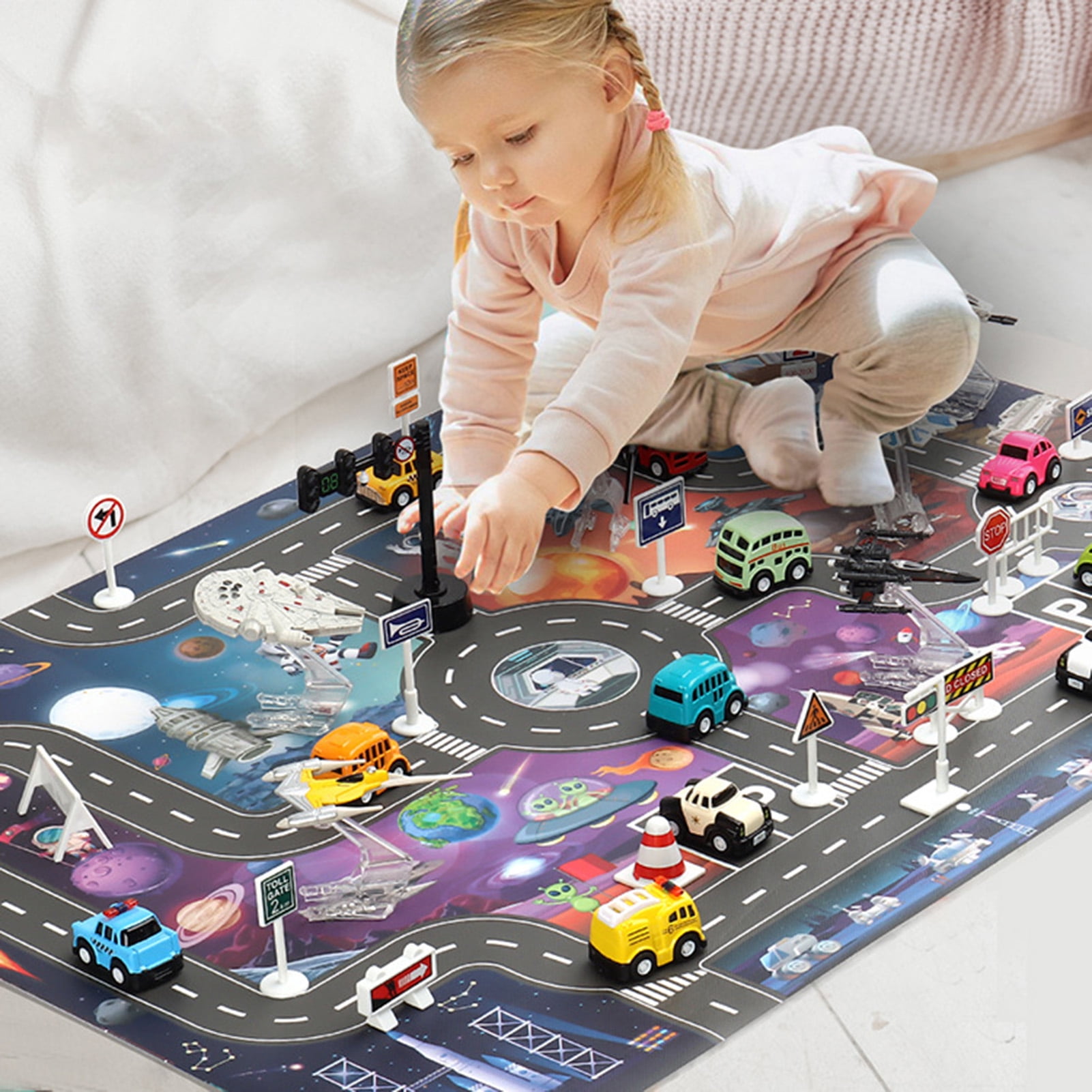 Travelwant Kids Rug Carpet Playmat City Life Extra Large Learn Have Fun ...
