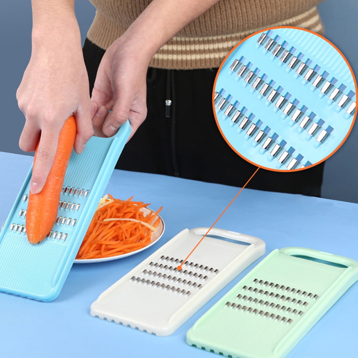 Travelwant Stainless Steel Vegetable Slicer, Carrot Grater, Onion ...