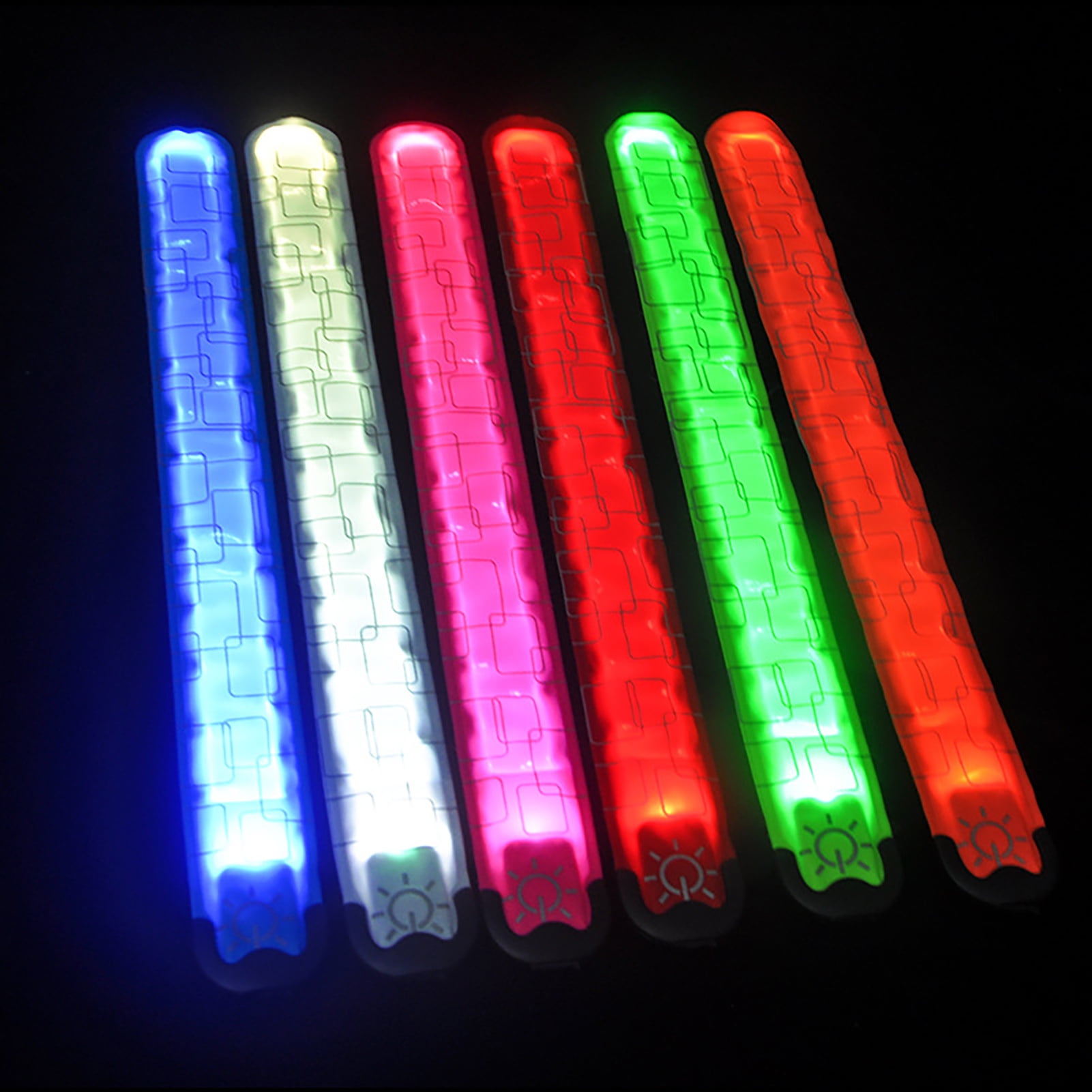 Travelwant LED Glow Bracelets Light Up Wristbands Flashing Arm Wrist ...