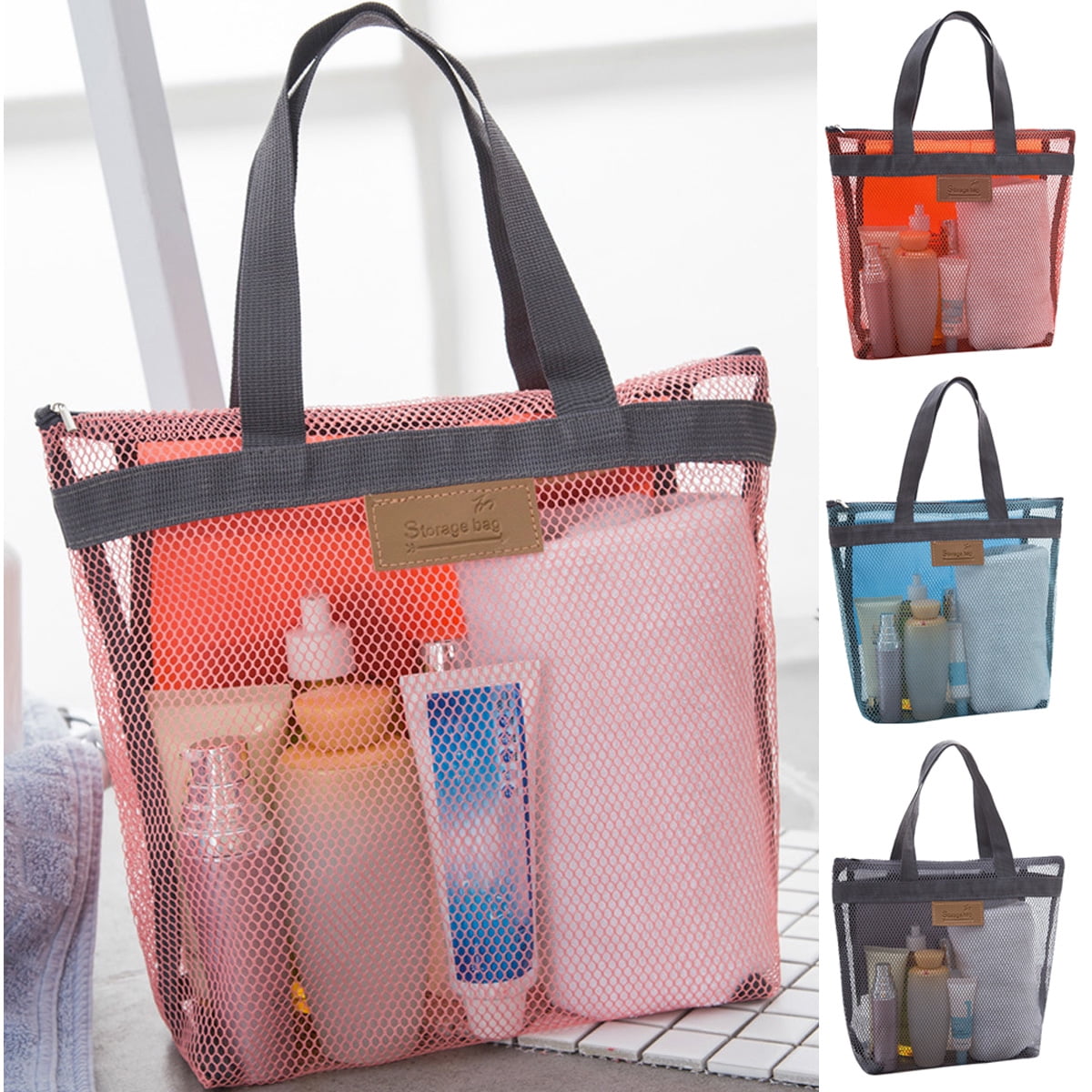 Travelwant Large Beach Bag Pool Bags Mesh Beach Tote for Toys Towel ...