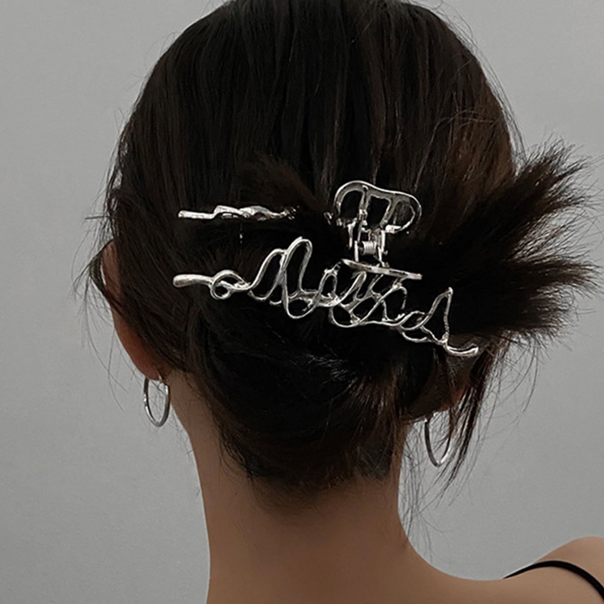 Travelwant Large Metal Hair Claw Clips Hair Catch Barrette Jaw Clamp ...