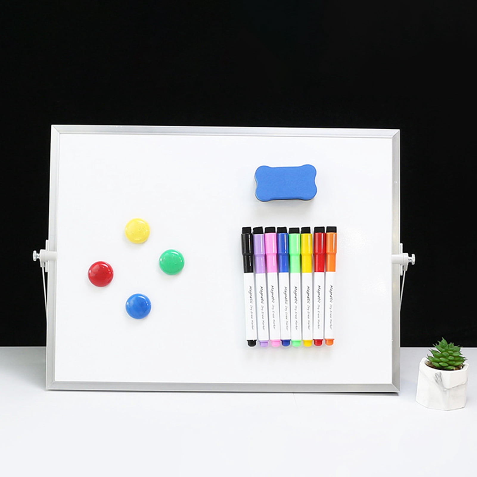 Travelwant Magnetic White Board, Double-Sided Desktop Whiteboard with ...