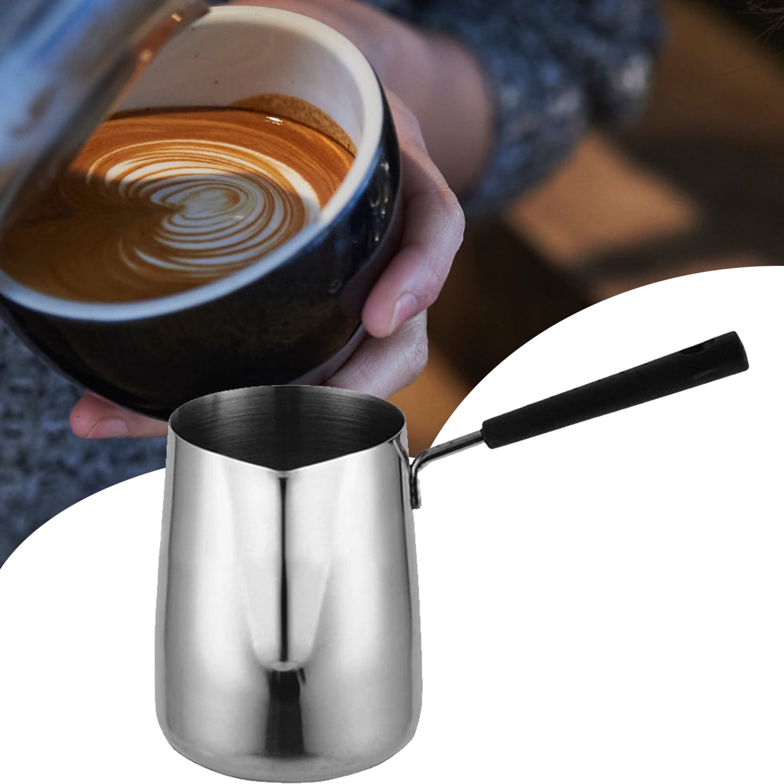 Travelwant Milk Frothing Pitcher, Espresso Steaming Pitcher, Espresso Machine Accessories,Milk ...